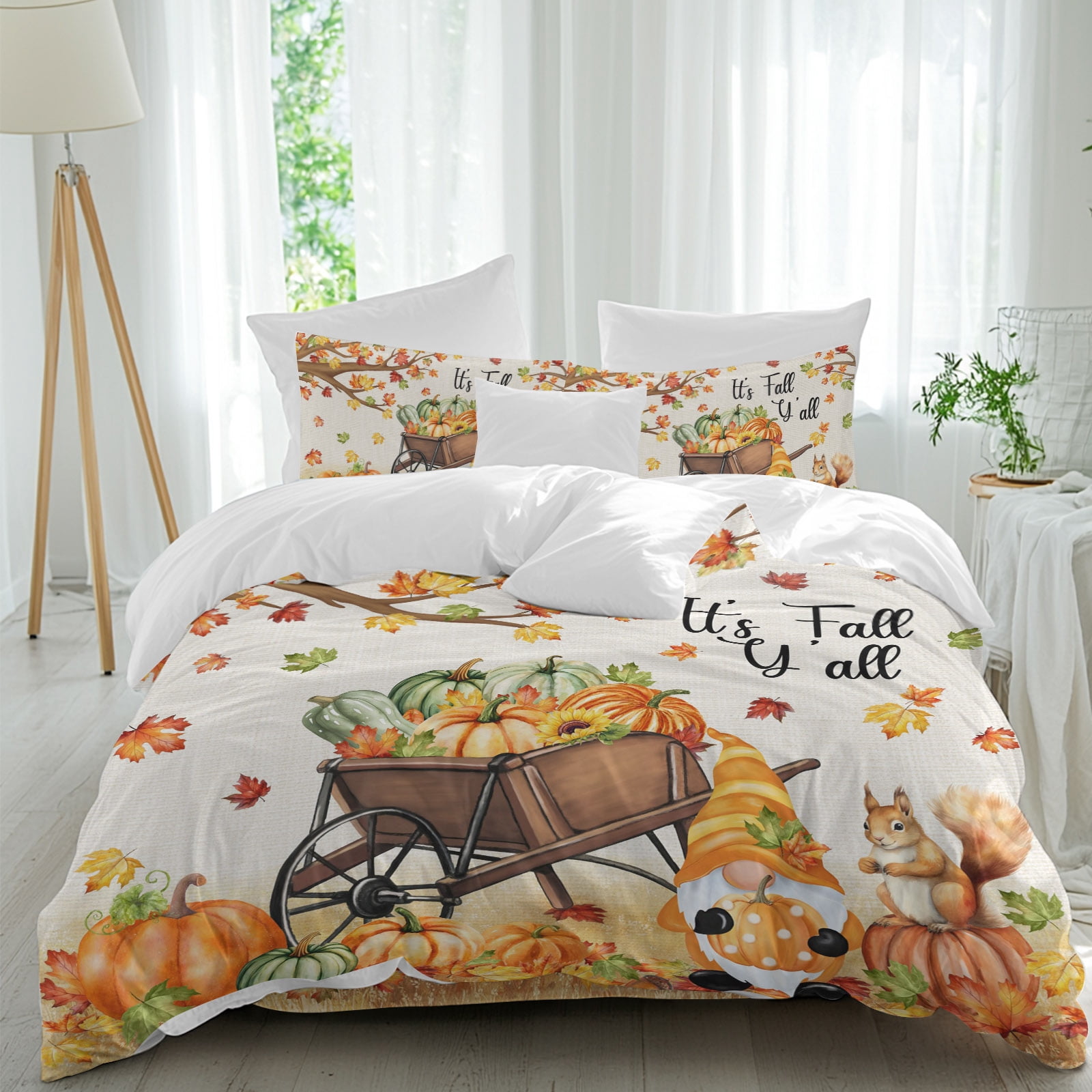 Cal King 4 Piece Bedding Set Fall Colorful Maple Tree Thanksgiving ...