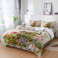 Cal King 4 Piece Bedding Set Farmhouse Rabbit Sunflower Tulip Soft ...
