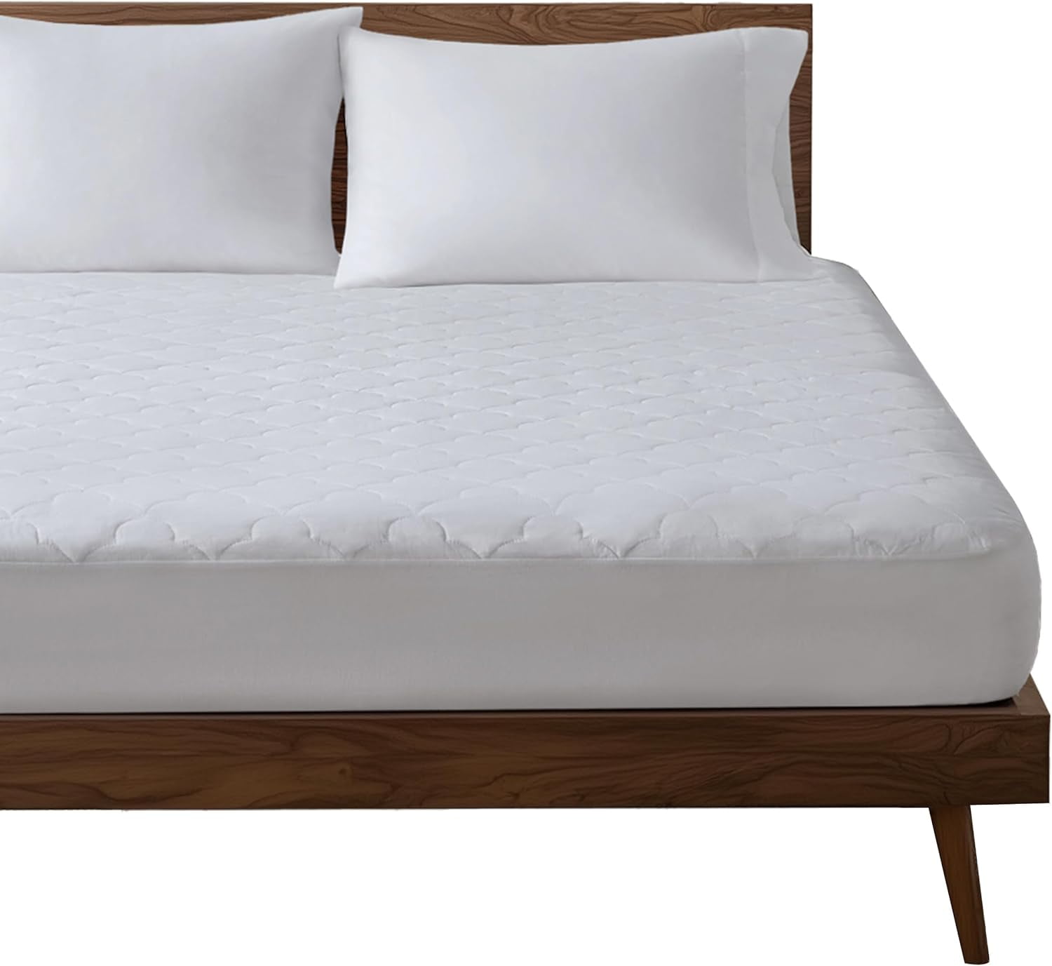 Cal King Mattress Pad, Cotton Mattress Protector Classic Cloud Quilted ...