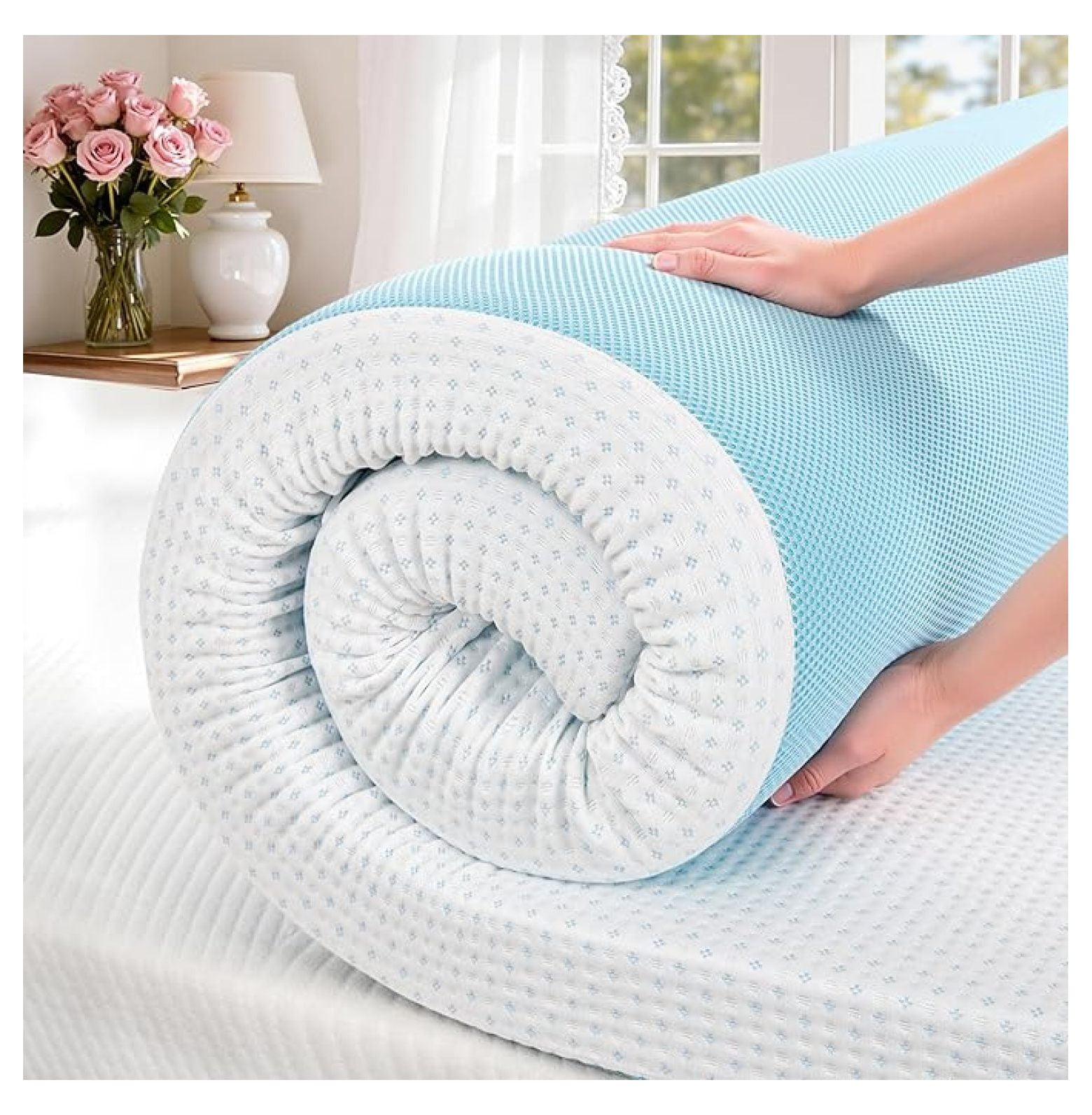 Cal King Mattress Topper, High Density Memory Foam Bed Topper with ...
