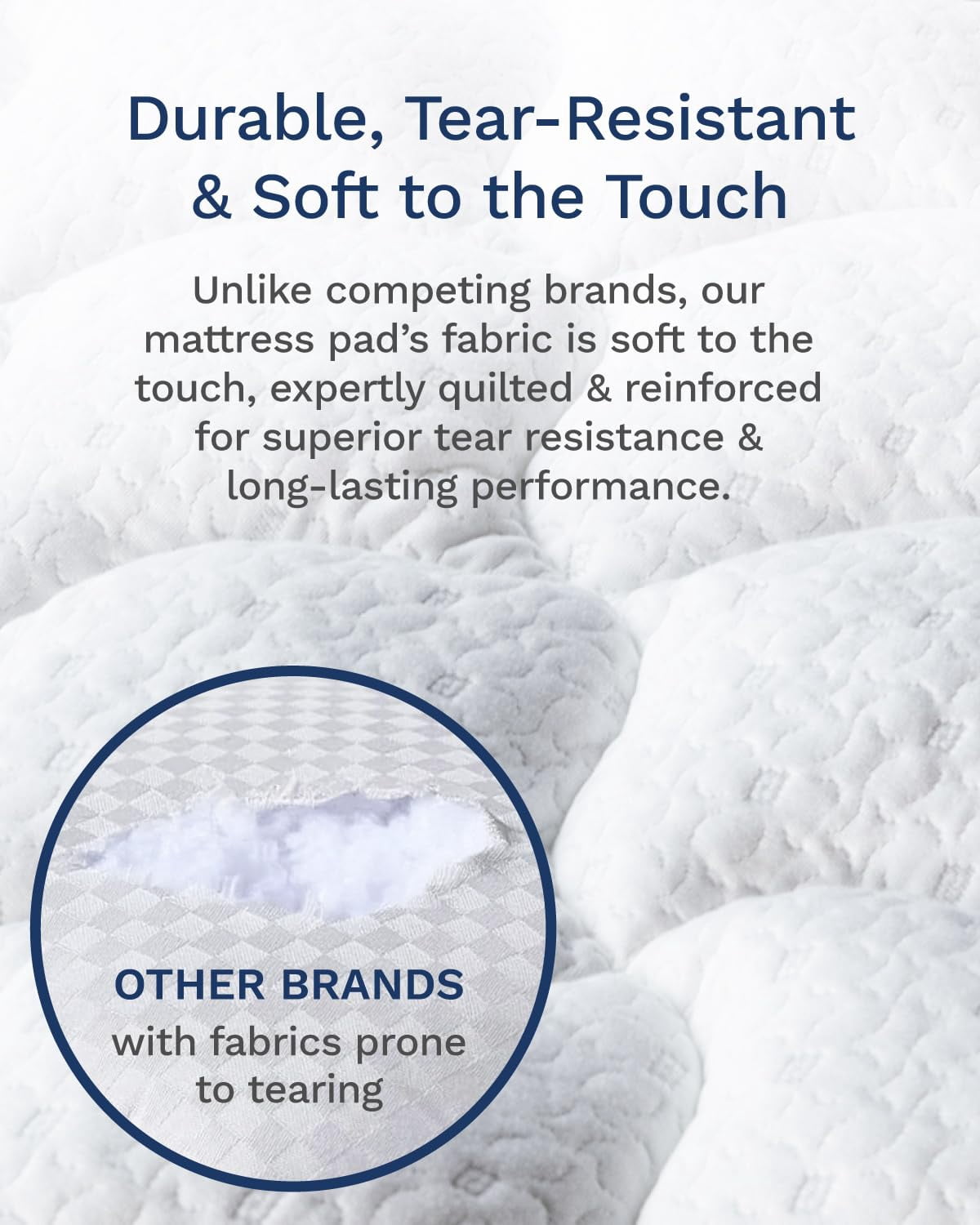 Cal King Pillow Top Mattress Topper Pad, Soft Overstuffed Fiberfill ...