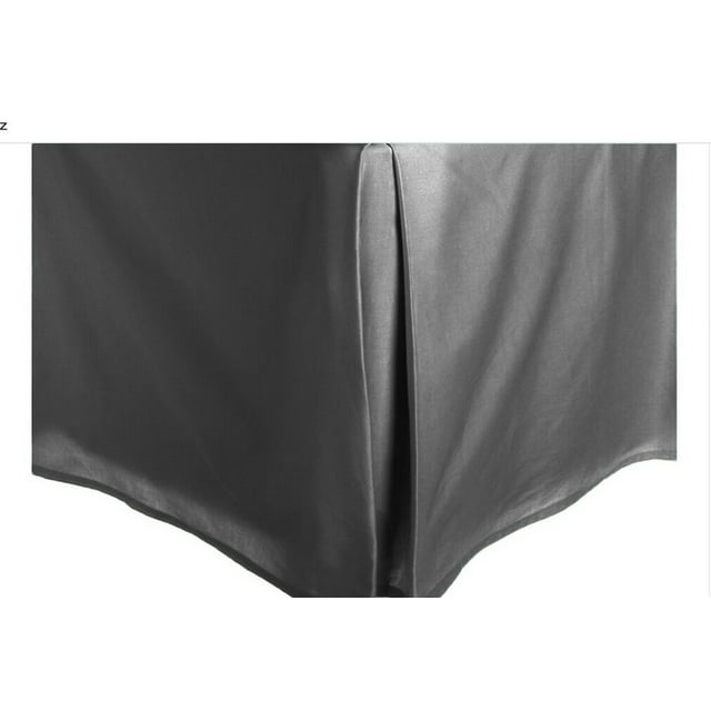 Cal King Silver Versatil Plain Dust Ruffle Around All Corners 1 Piece