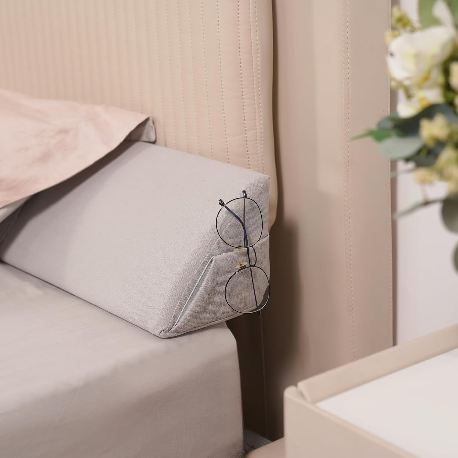 Cal King Size Bed Wedge Pillow Headboard Pillow Mattress Wedge Bed Gap ...