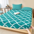 Cal.King Size Fitted Sheet Set - Teal Morocco 3 Piece Bedding Sets 16 ...