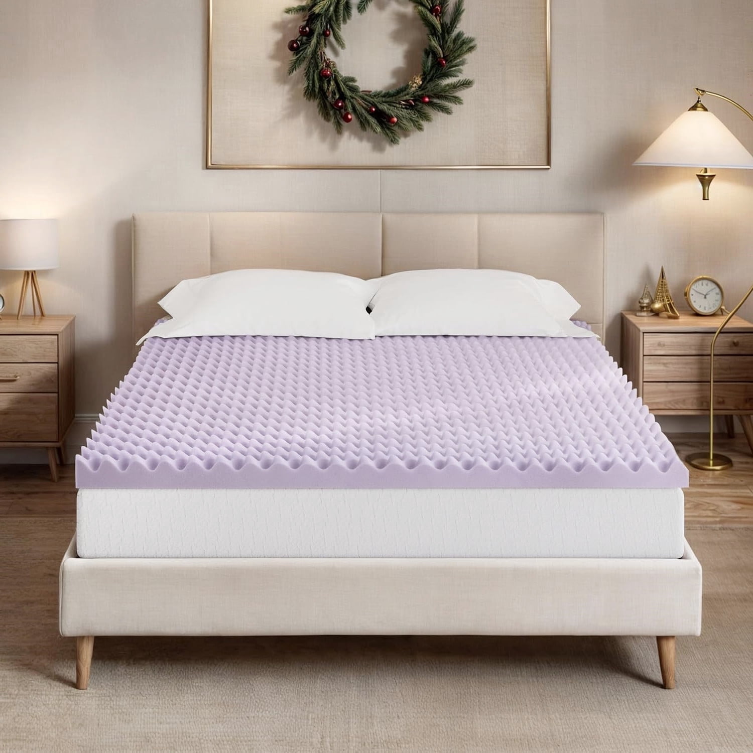 Cal King Size Mattress Topper, 2 Inches Memory Foam Mattress Topper ...