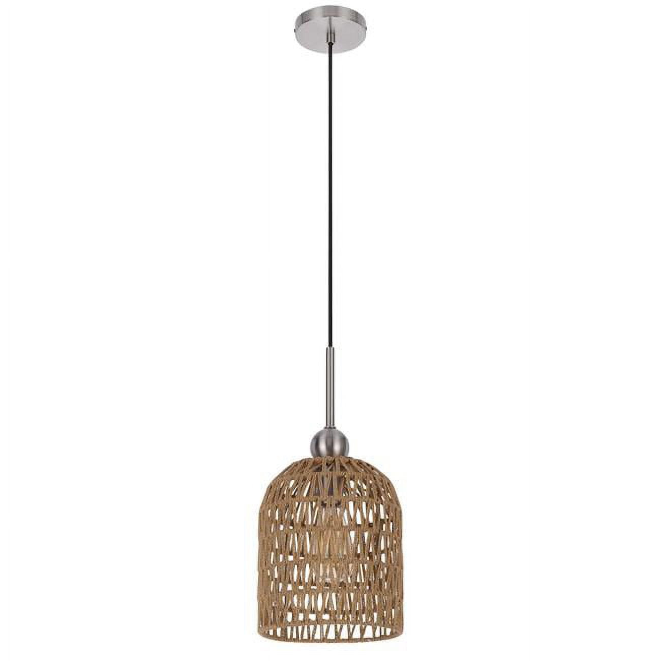 Cal Lighting 60W Depok Roped Pendant Fixture, Burlap - Walmart.com