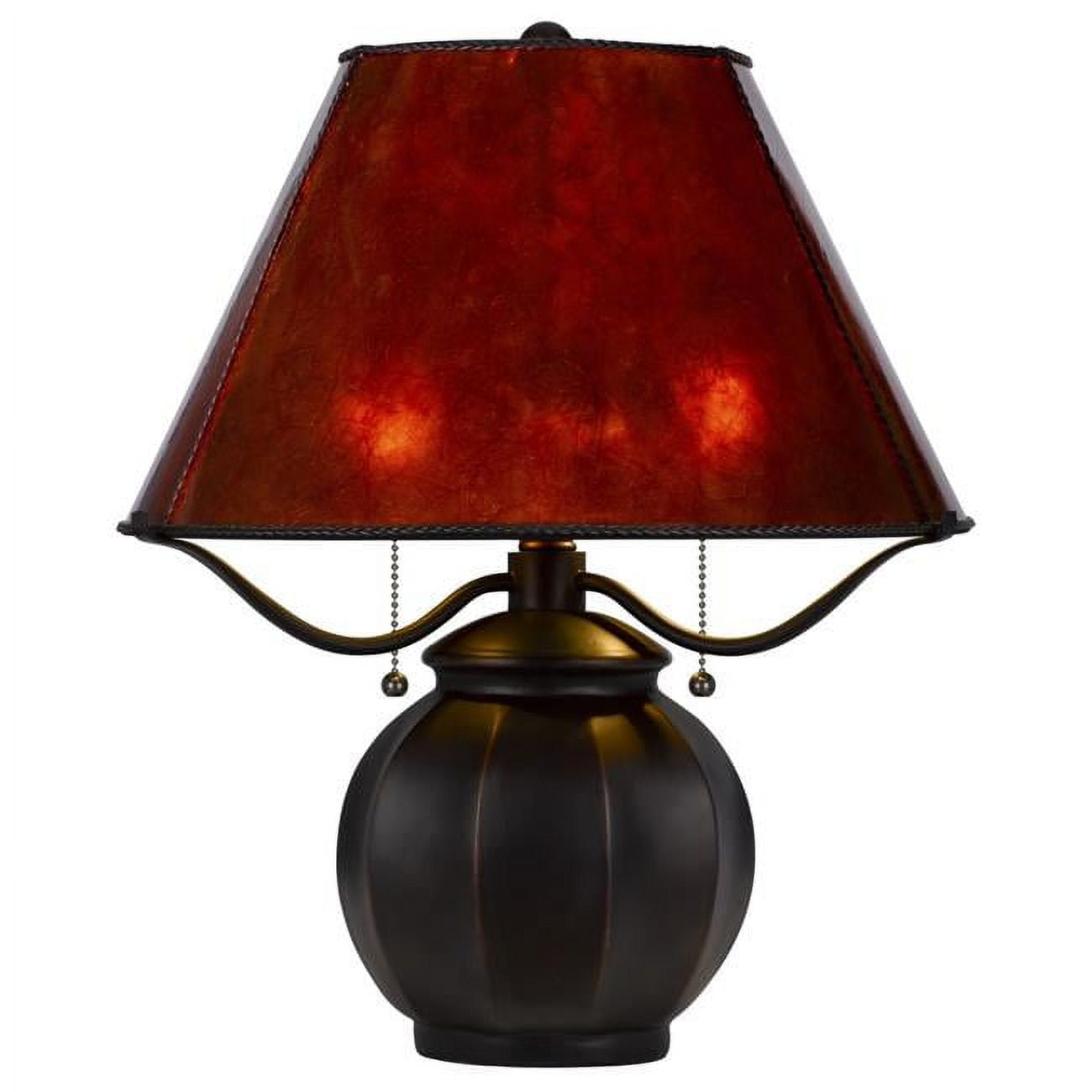 Cal Lighting 60W x 2 Indio Metal & Resin Mica Table Lamp, Mica ...