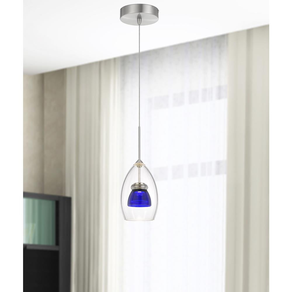 UP-128-CL-BLUCL-Cal Lighting-6W LED Pendant-4.25 Inches Wide by 13 ...