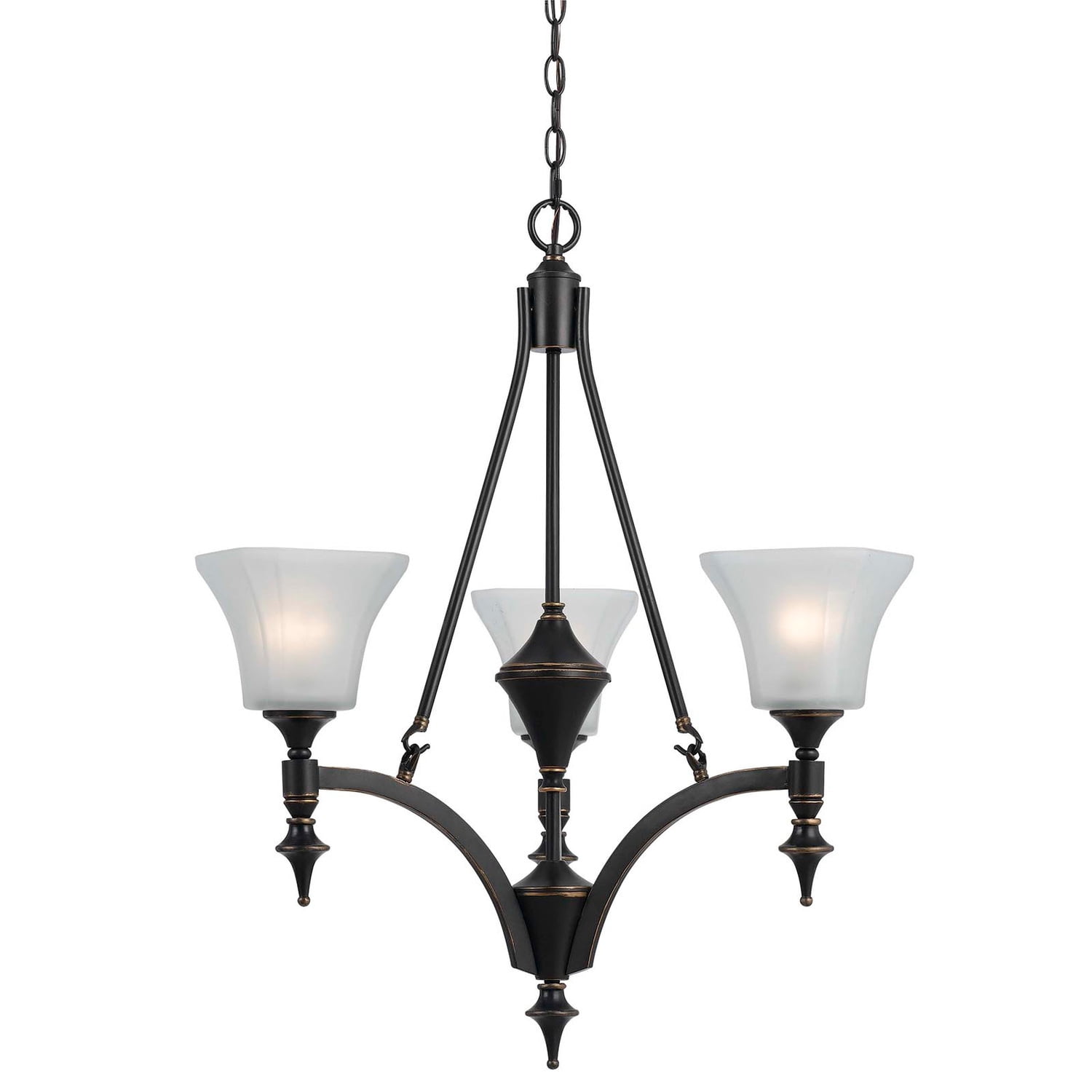 Cal Lighting 3 Lights Rockwood Iron Chandelier - Walmart.com