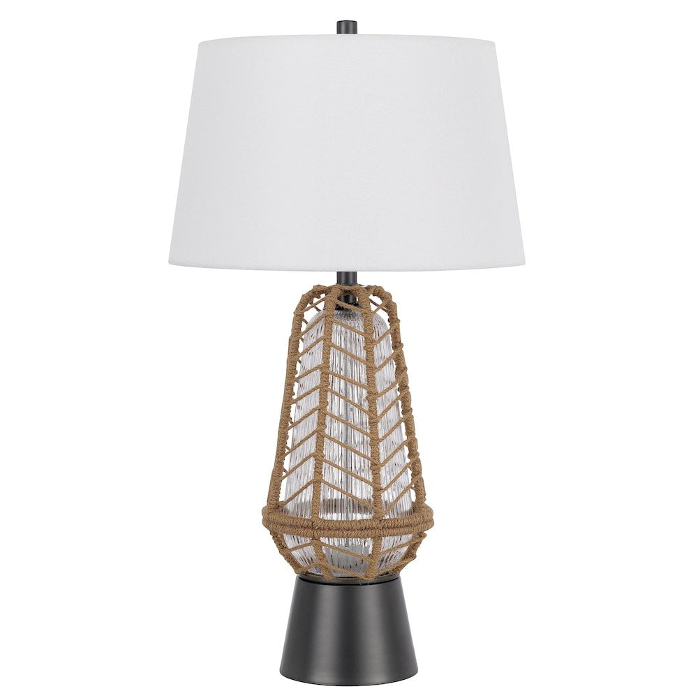 Cal Lighting Hanko 100W 3 way table lamp with 2W LED night light with ...