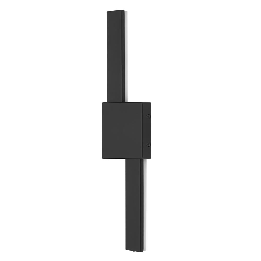 Cal Lighting Jaca Twin Backlit Acrylic & Metal Wall Sconce in Black ...