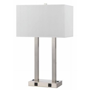 Safavieh Colleen 31 in. H Column Table Lamp, Marble/Nickel, Set of 2 ...