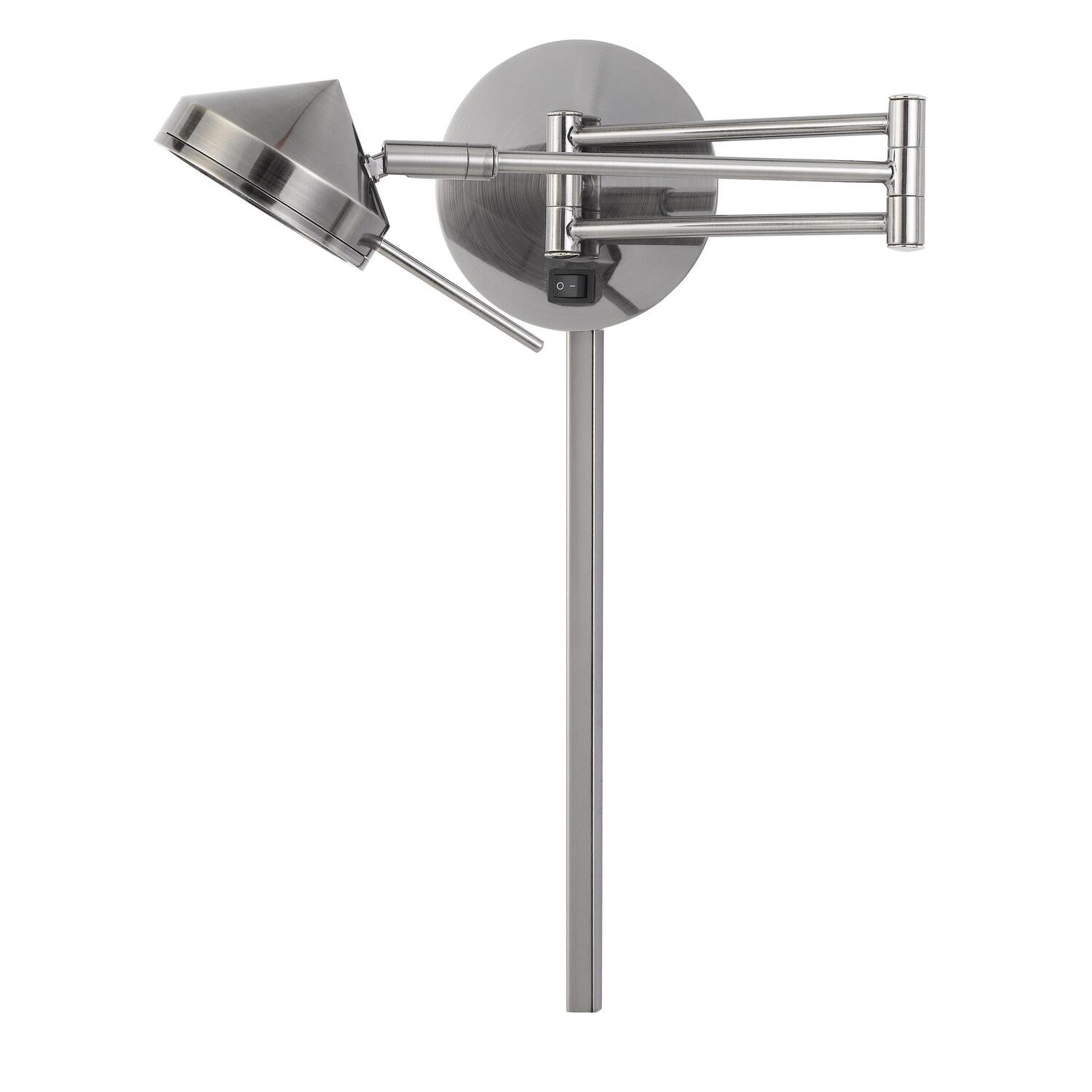 Cal Lighting Zug 6W Swing Arm Metal Wall Reading Lamp in Gunmetal Gray ...