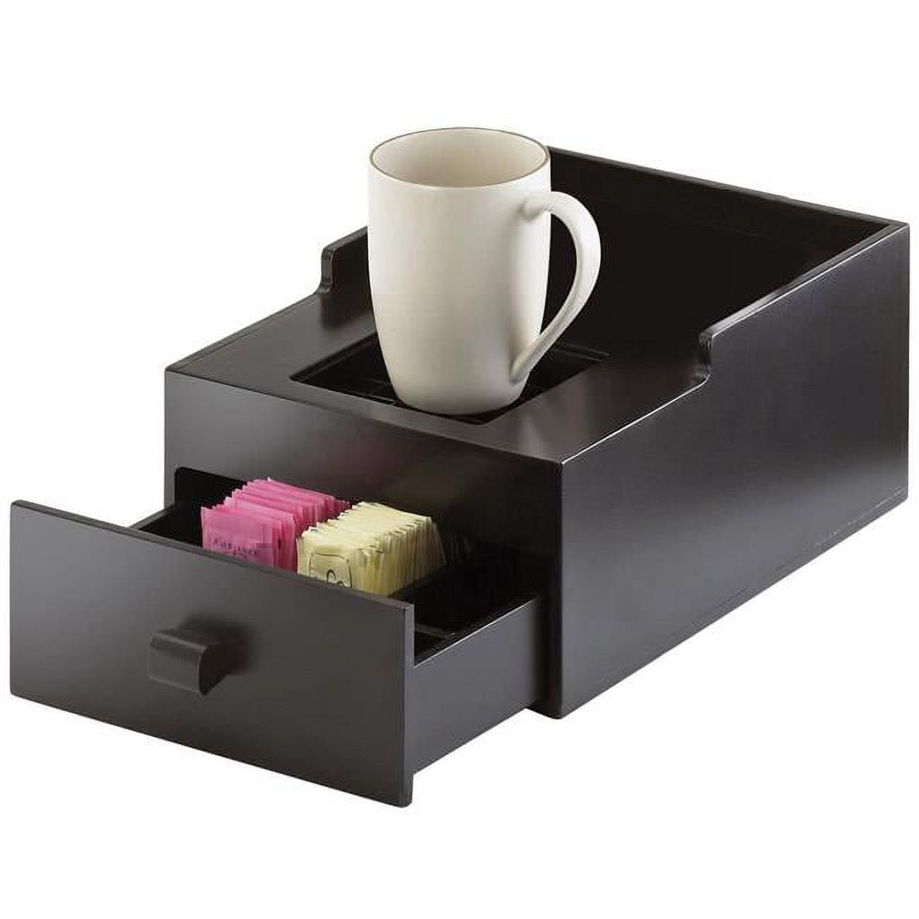 Cal Mil 1051-1-96 Midnight Bamboo Single Airpot Stand with Drawer - 8. ...