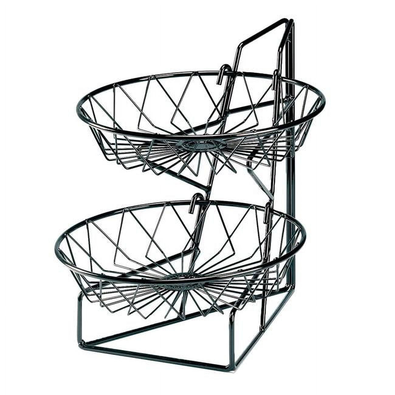 Cal Mil 1292-2 2-Tier Merchandiser with Round Wire Baskets - 12 x 15 x ...