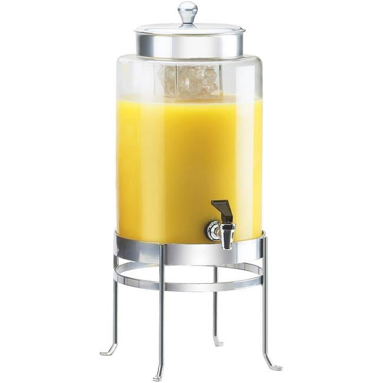 Cal Mil 1580-3-74 3 gal Silver Soho Glass Beverage Dispenser with Ice ...