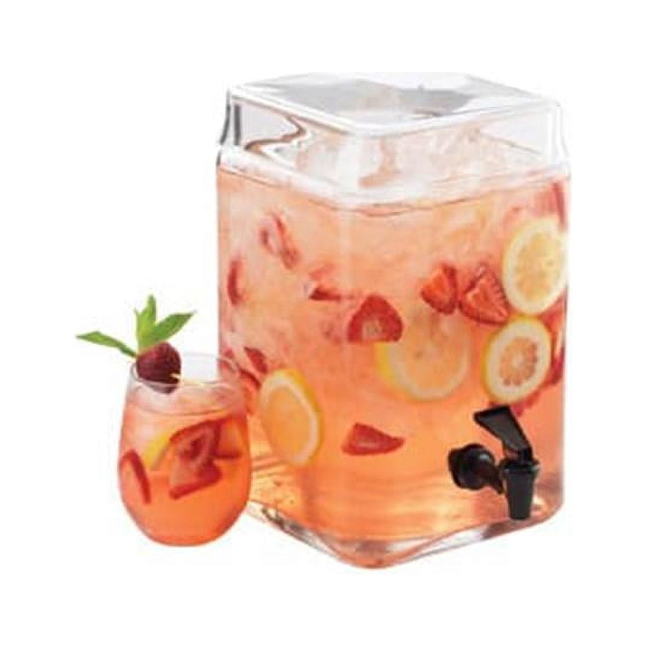 Cal Mil 1733-2 2 gal Glass Infusion Dispenser - 7.5 x 7.5 x 12 in ...