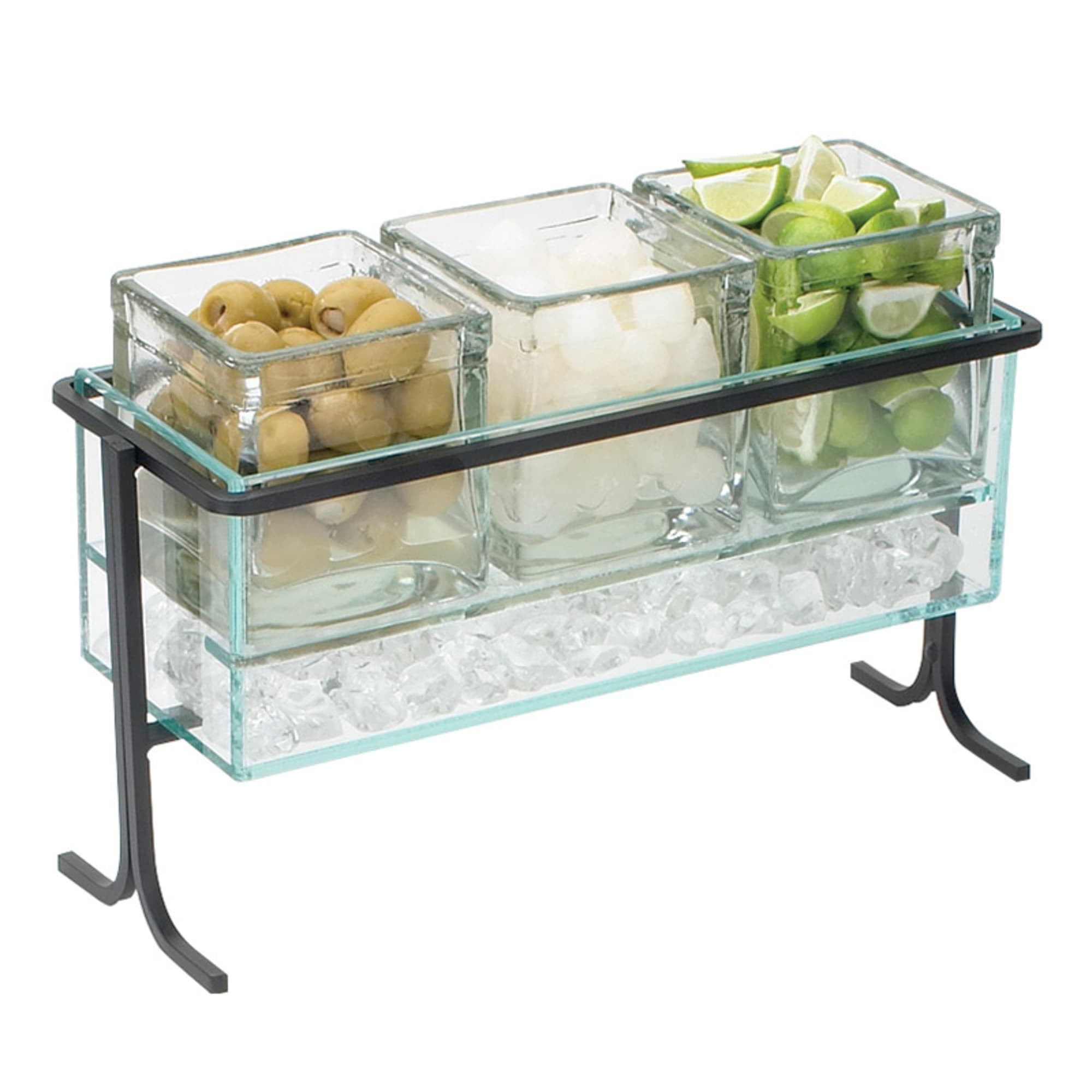 Cal-Mil 1806-7-13 Rectangular 3 Compartment Condiment Jar Display ...