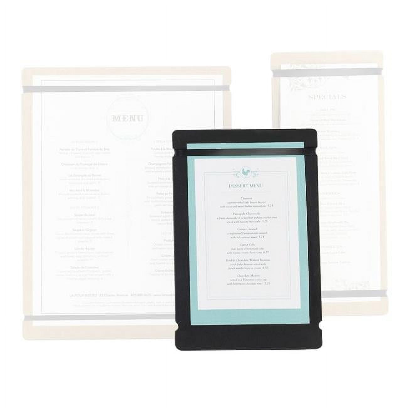 Cal Mil 2034-57-13 Black Menu Board with Flex Bands - 6 x 8 x .125 in ...