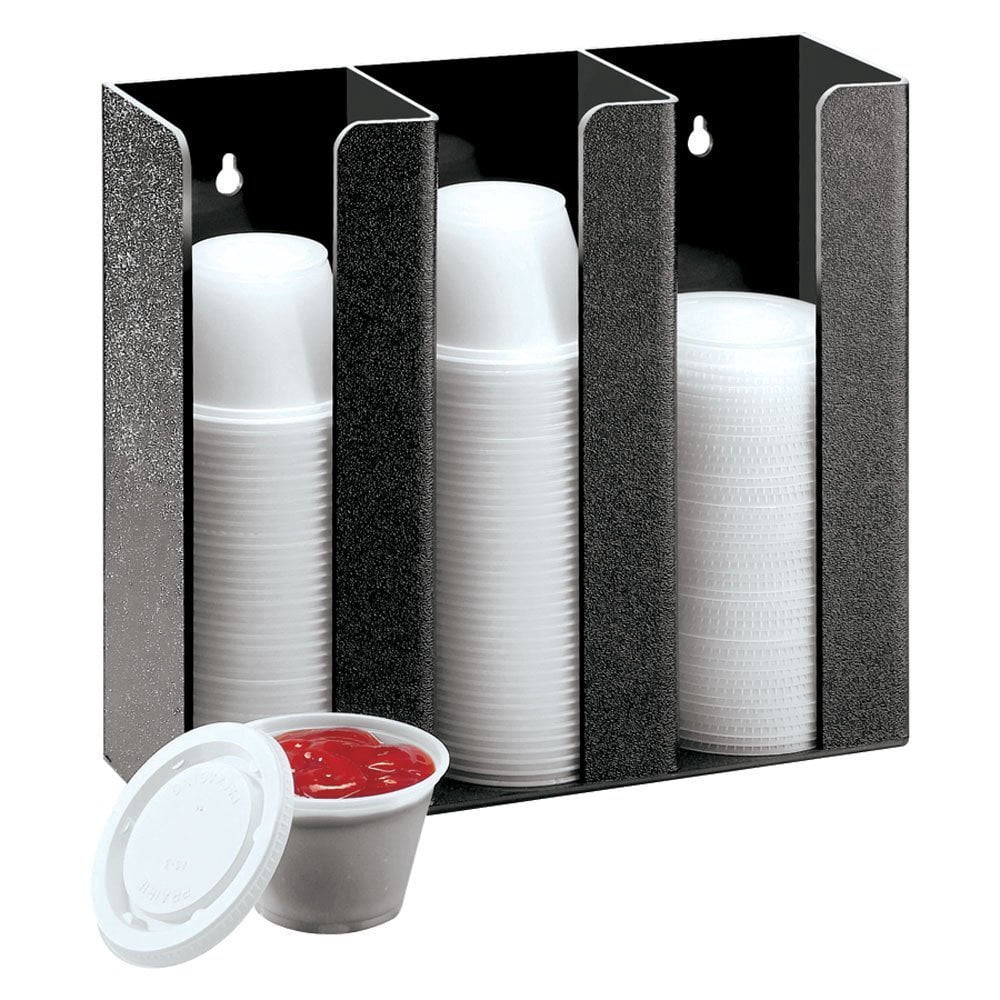 Cal Mil 278-2 Ramekin/Lid Organizer, 9" W x 2.5" D x 9" H, Black ...