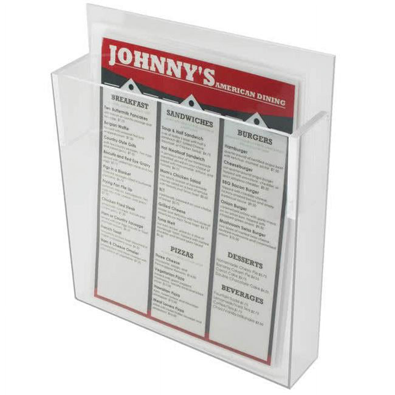 Cal-Mil 291 Wall-Mount 9.25 x 3" x 10" Menu Rack" - Walmart.com