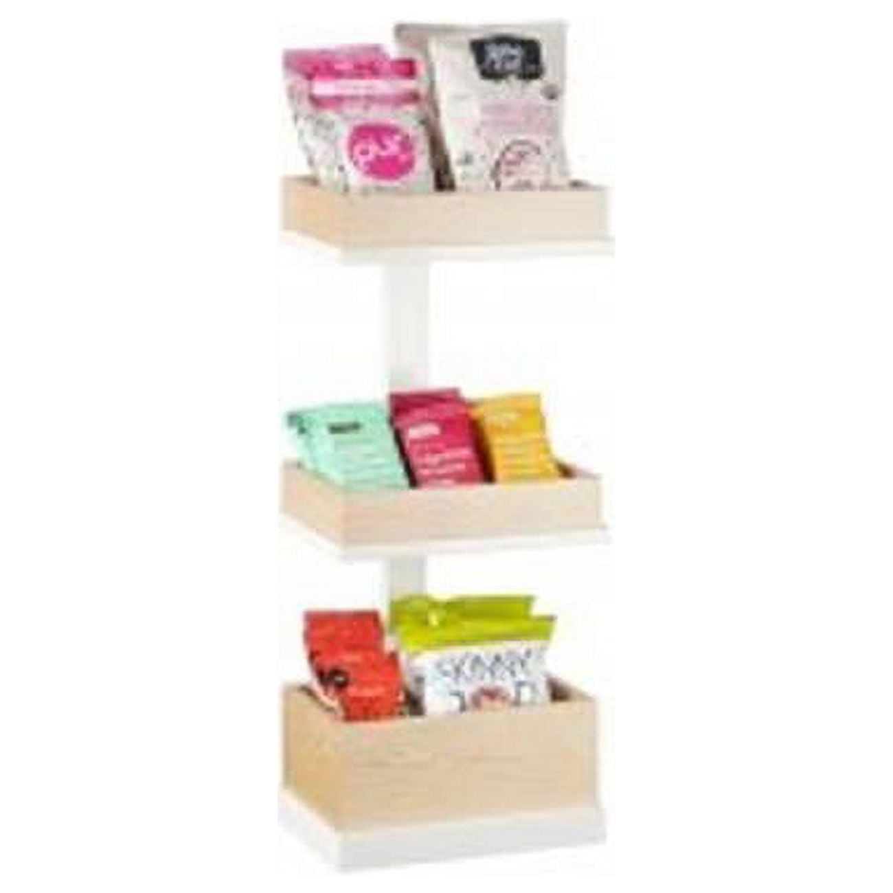 Cal Mil 3-Tier White Metal Merchandising Stand, 9.5 inch Width x 7 inch ...