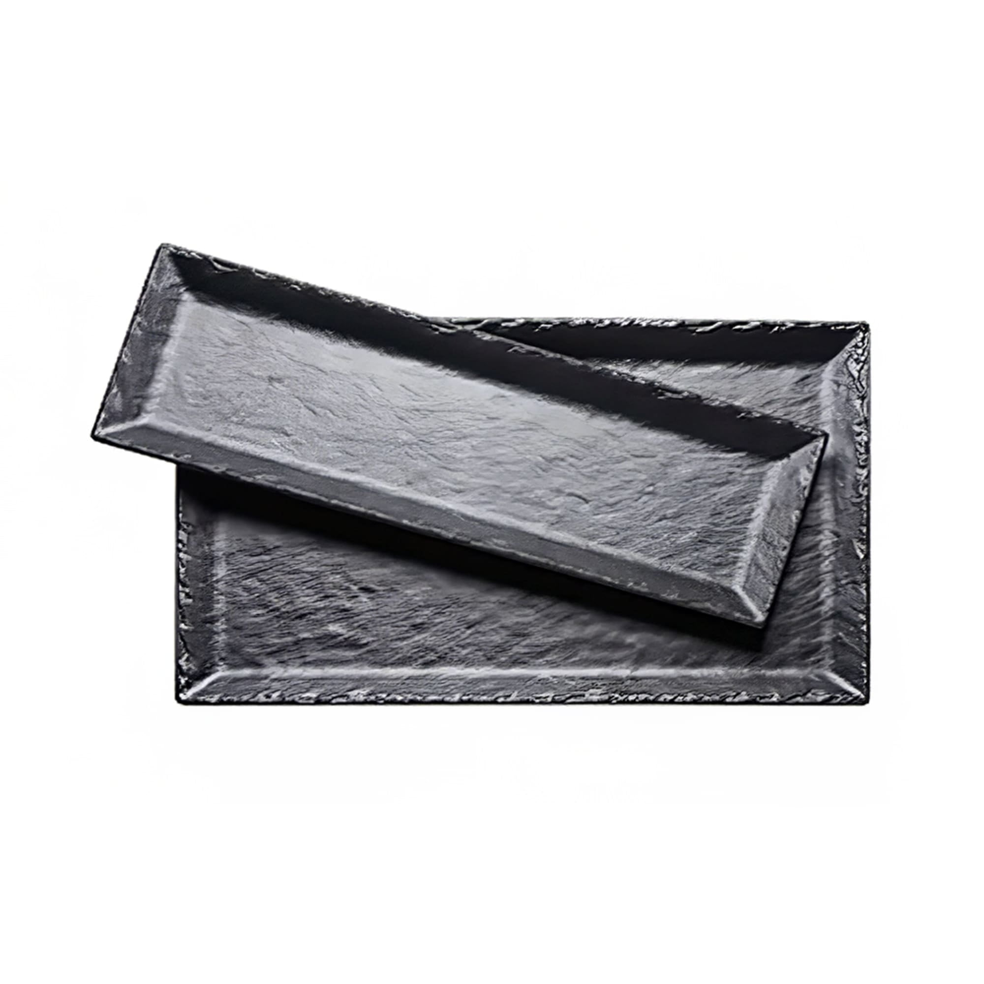 Cal-Mil 3459-217-65M 21" x 7" Rectangular Platter - Melamine, Black ...