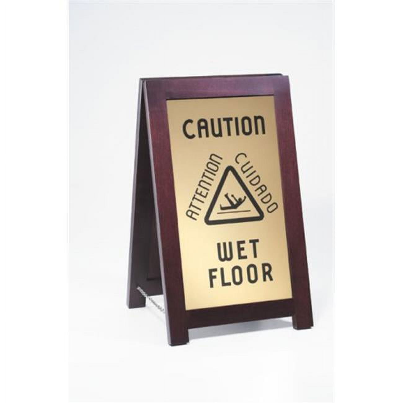 Cal Mil 851-WET Caution Wet Sign Wood- Gold - Walmart.com