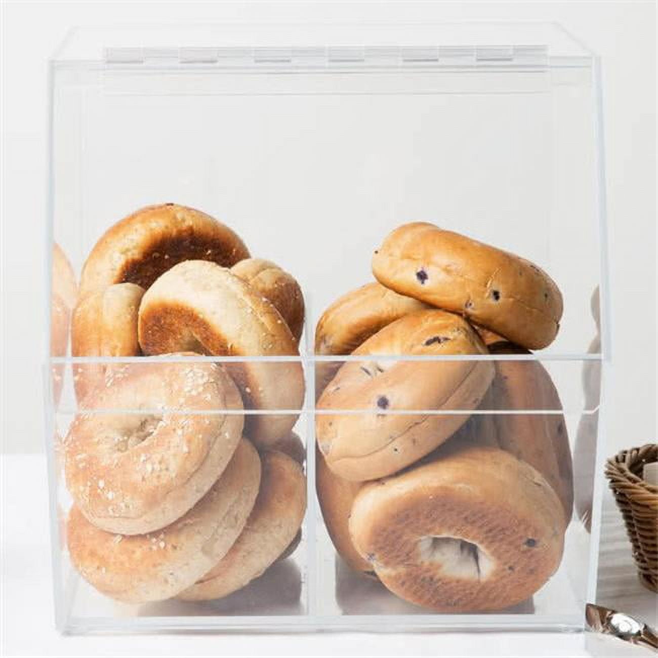 Cal Mil 948 Stackable Bin with Divider - Clear - Walmart.com