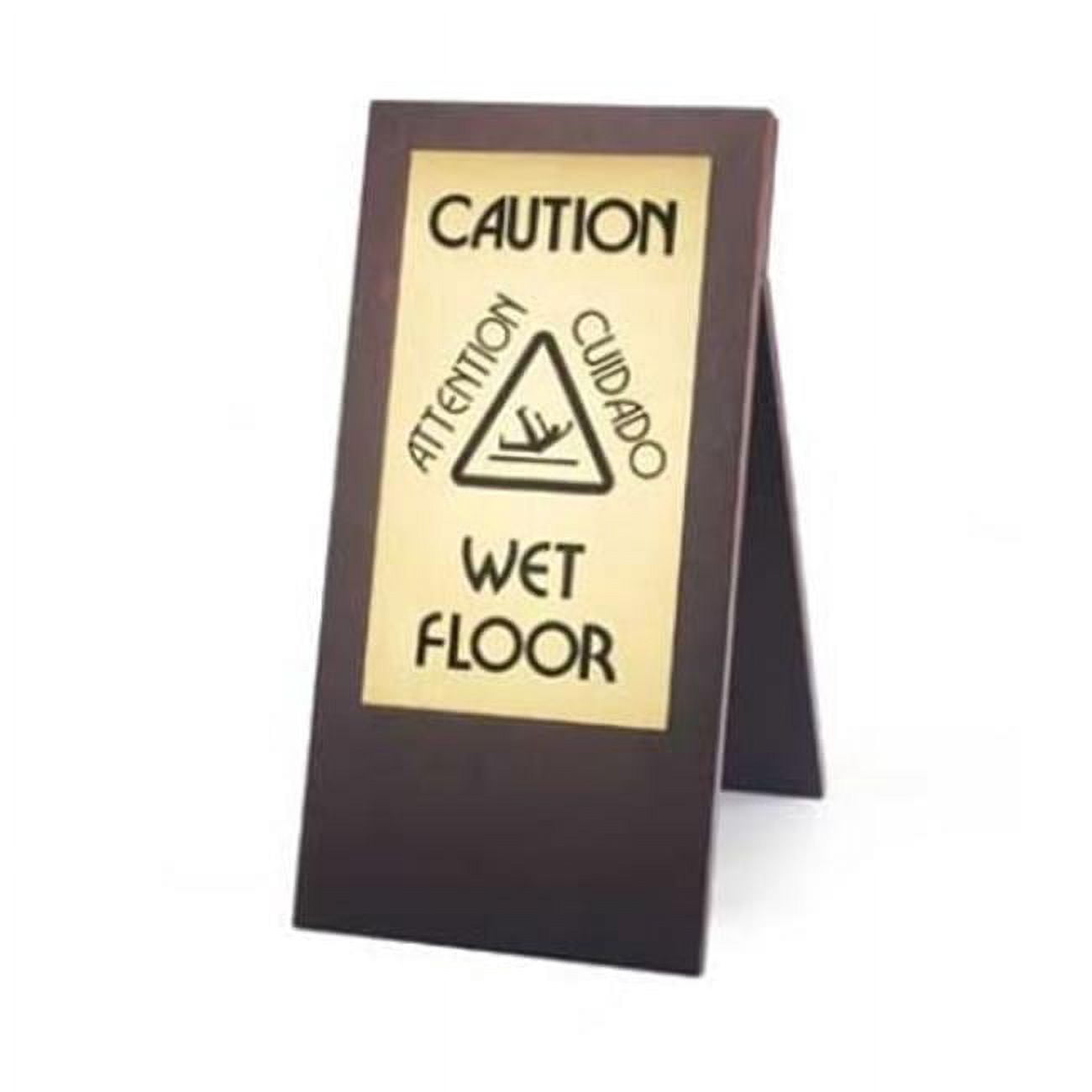 Cal Mil Dark Wood Wet Floor Sign - 11.875 x 17.5 x 22 in. - Walmart.com