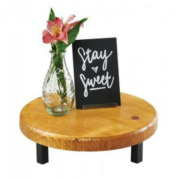 Cal Mil Madera Round Wood Riser, 12 inch Dia. x 3 inch Height - Walmart.com