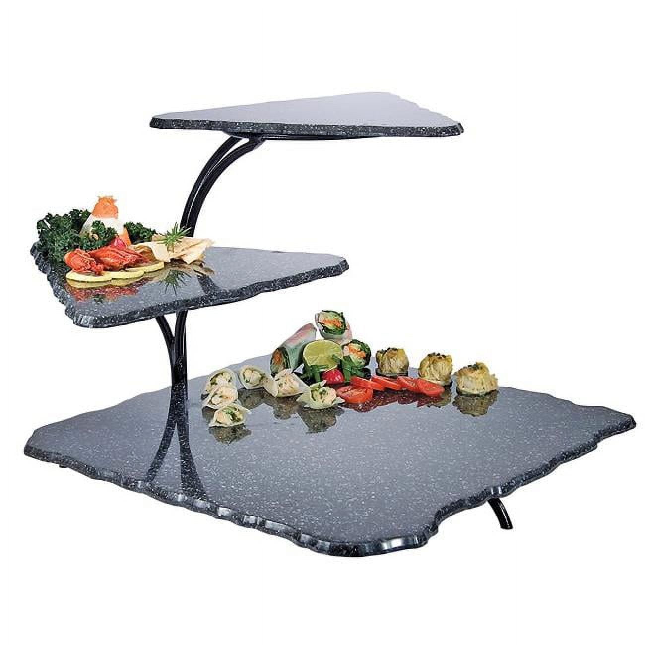 Cal Mil SS800-31 Simulated Stone Black Three Tier Riser - 20 x 30 x 18 ...