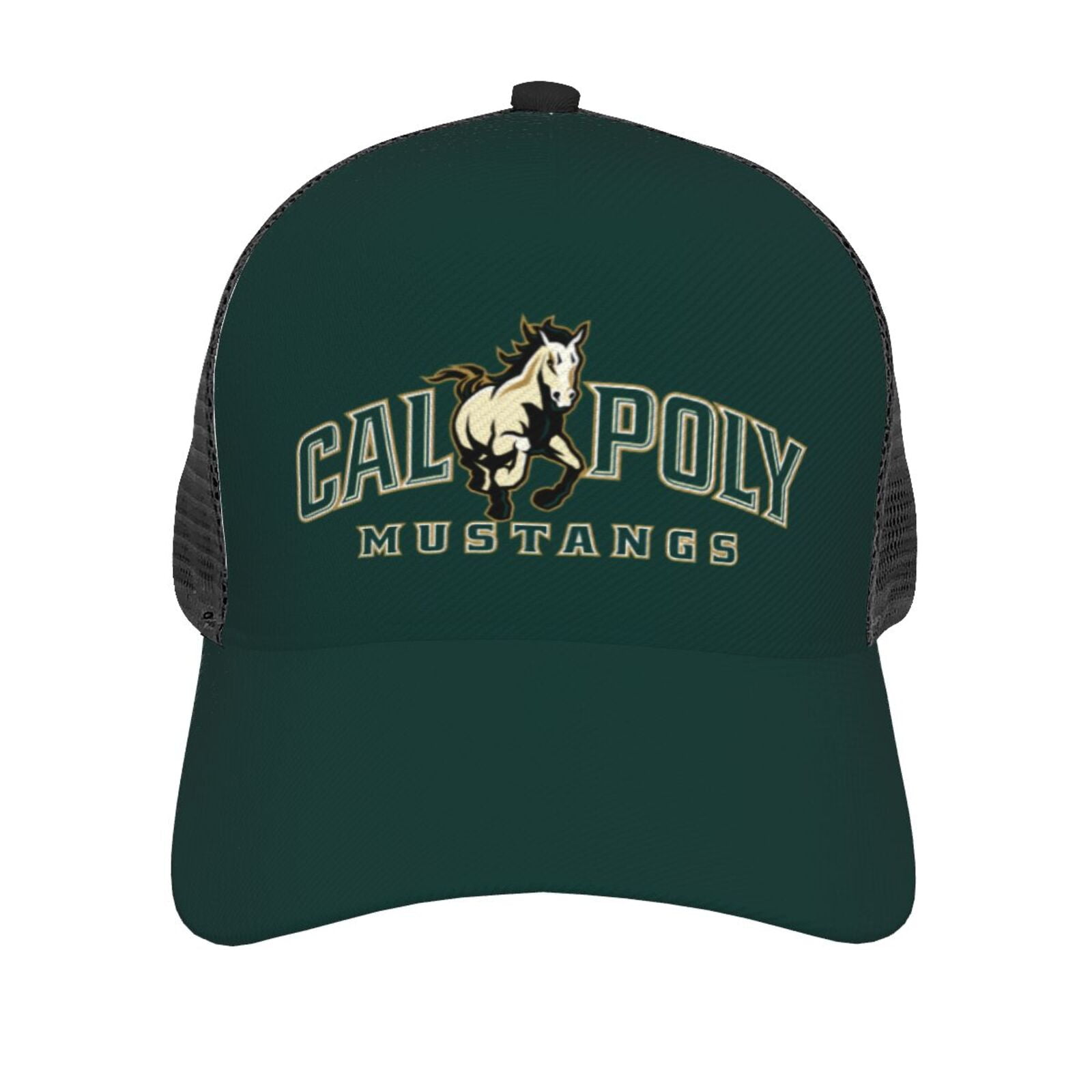 Cal Poly Mustangs Curved Brim Mesh Baseball Cap Casual Sun Hat For ...