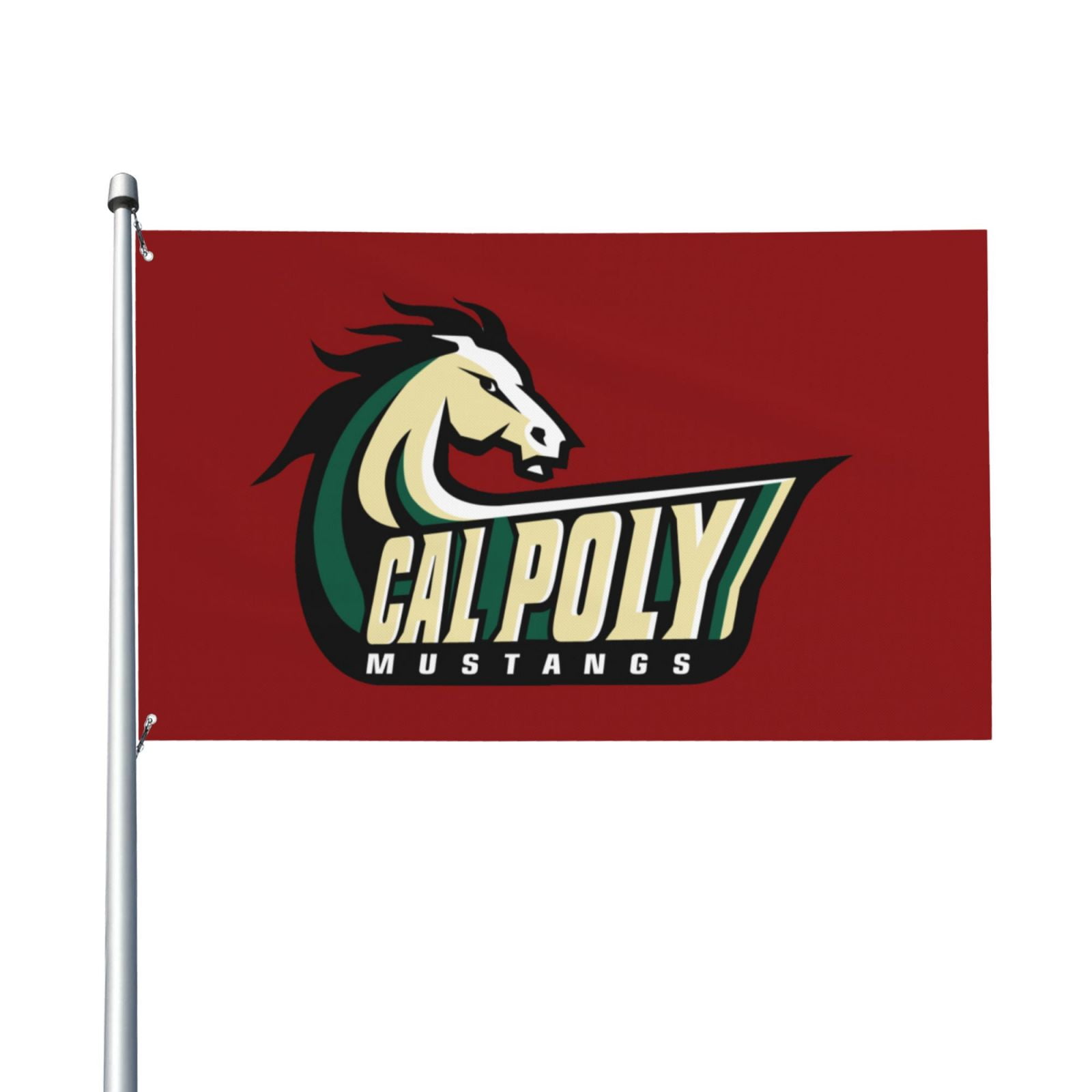 Cal Poly Mustangs Flag 3x5 Outdoor ,Sewn Stripes, Stronger Brass ...