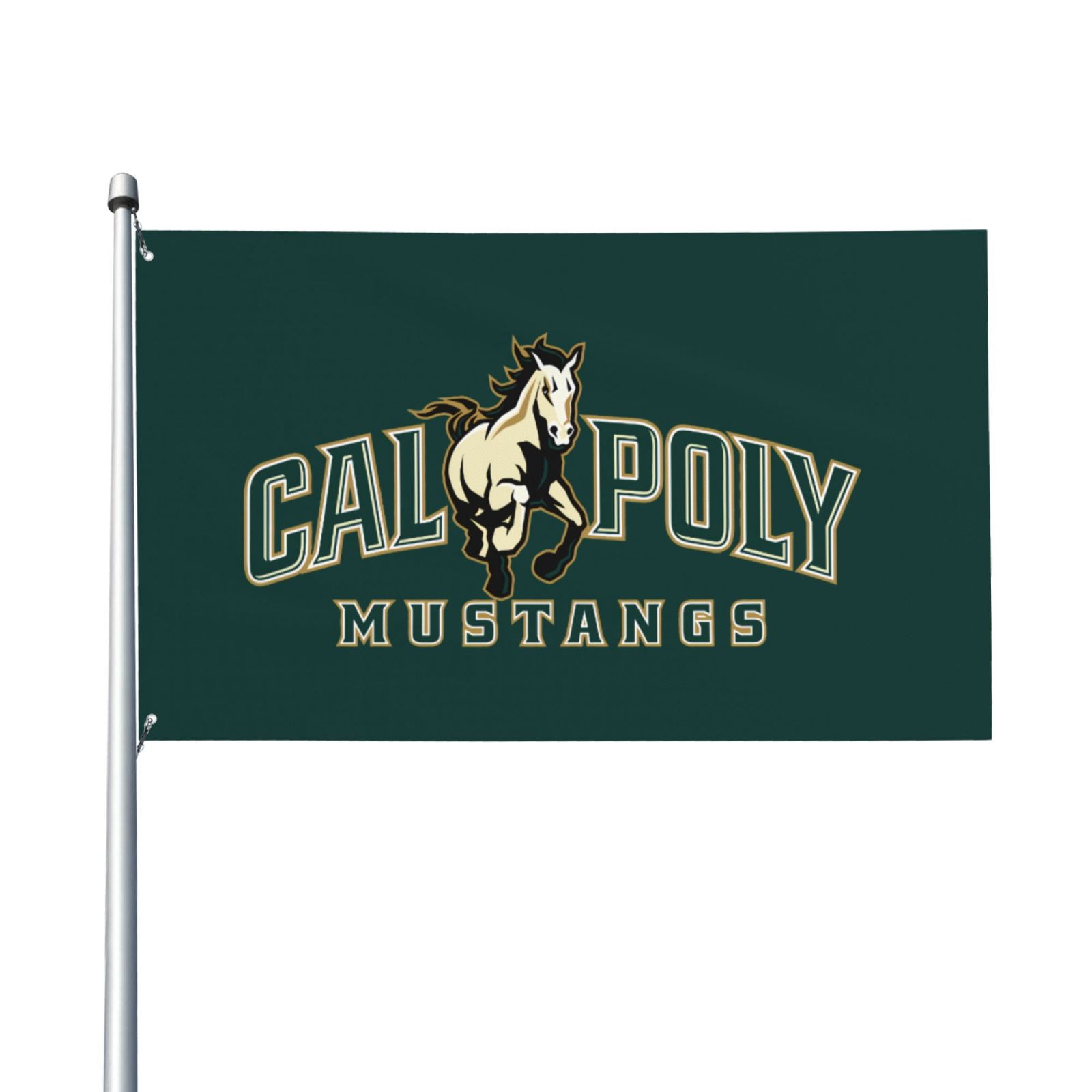 Cal Poly Mustangs Flag 3x5 Outdoor ,Sewn Stripes, Stronger Brass ...