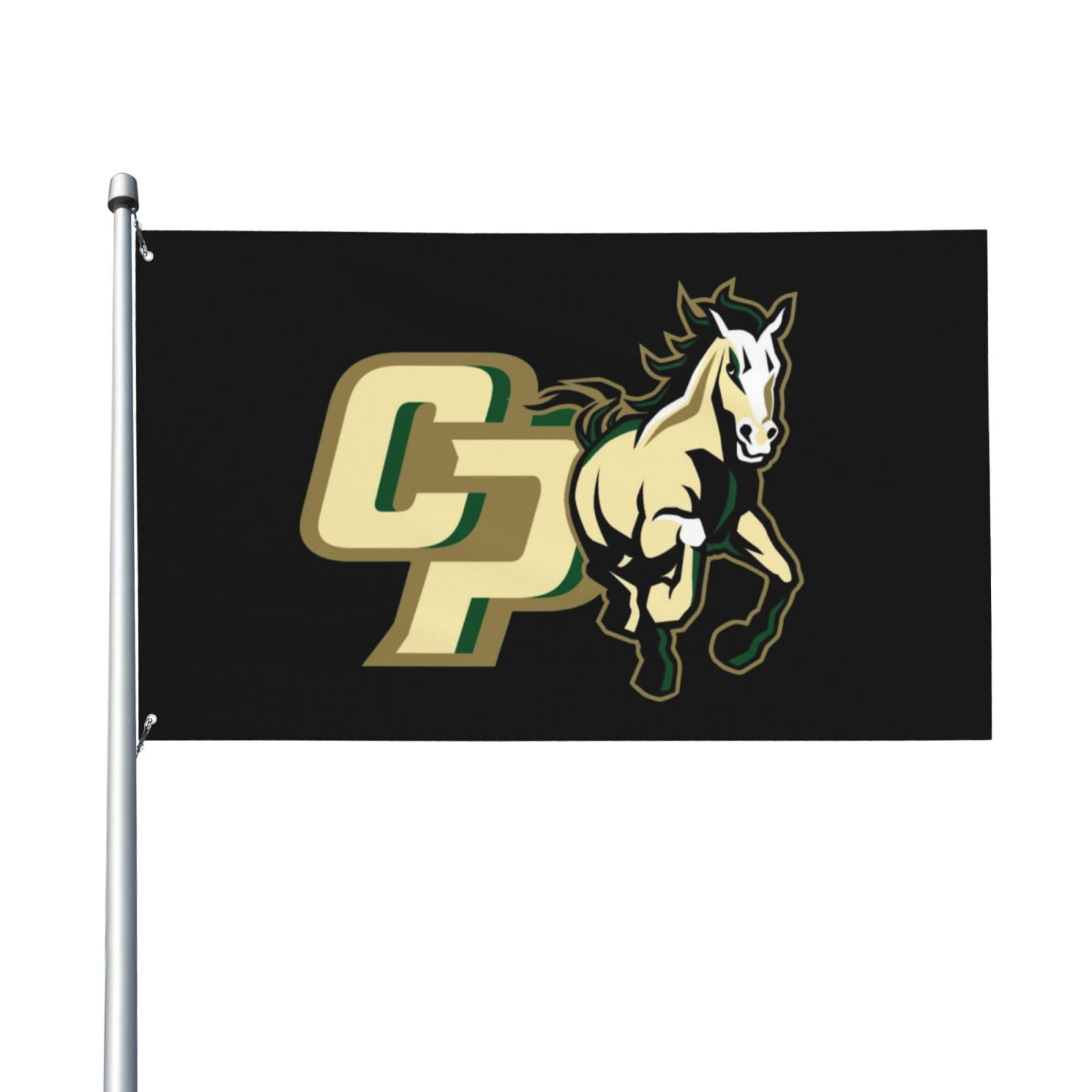Cal Poly Mustangs, Flag 3x5 Outdoor ,Sewn Stripes, Stronger Brass ...