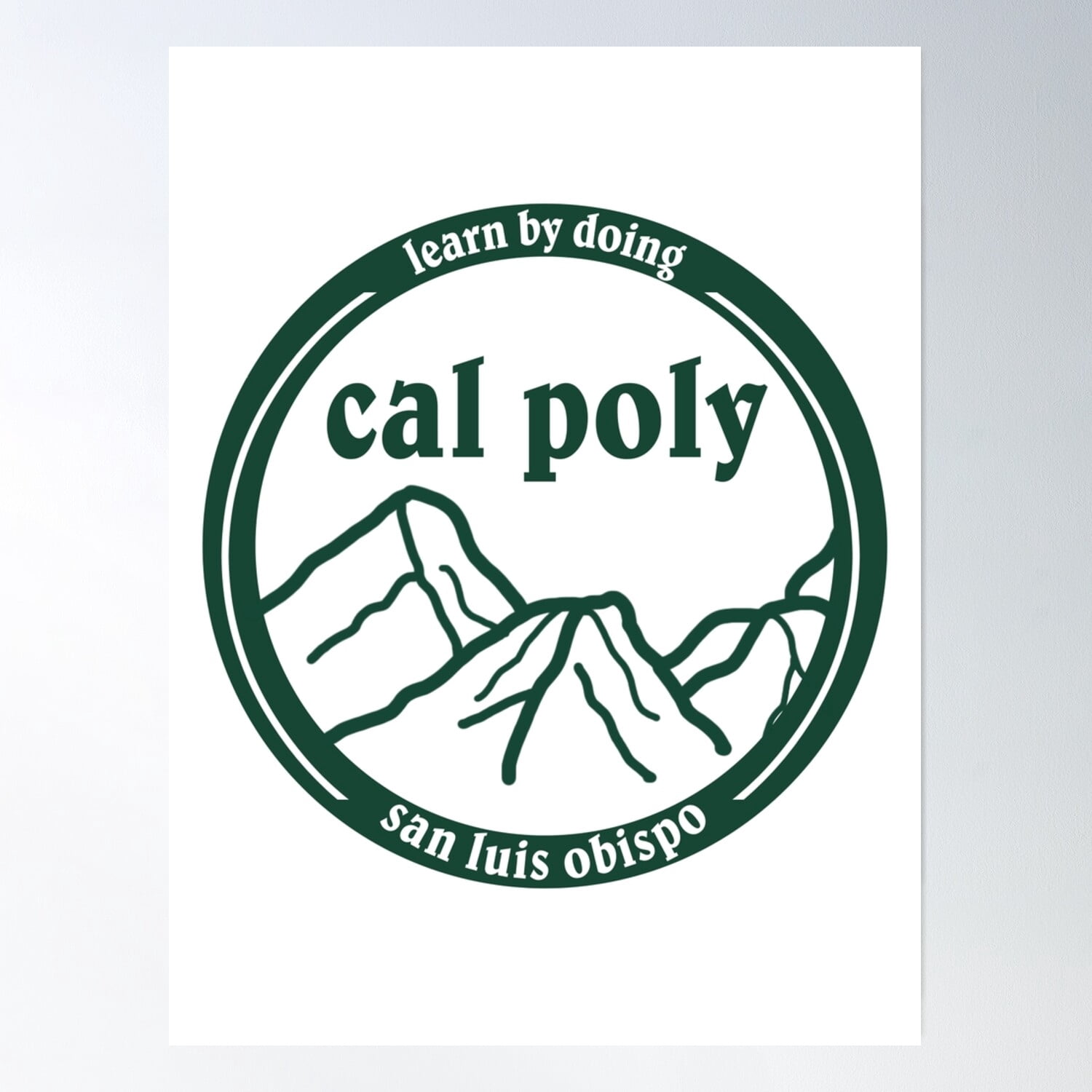 Cal Poly Slo Poster Wall Art, Modern Wall Decor, 8x12 UNFRAMED ...