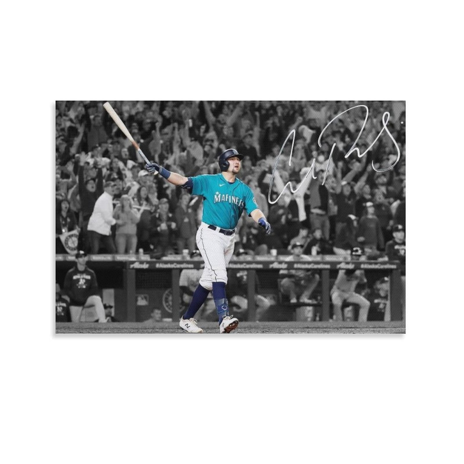 Cal Raleigh Baseball Sports Poster Posters Wall Art Painting Canvas ...