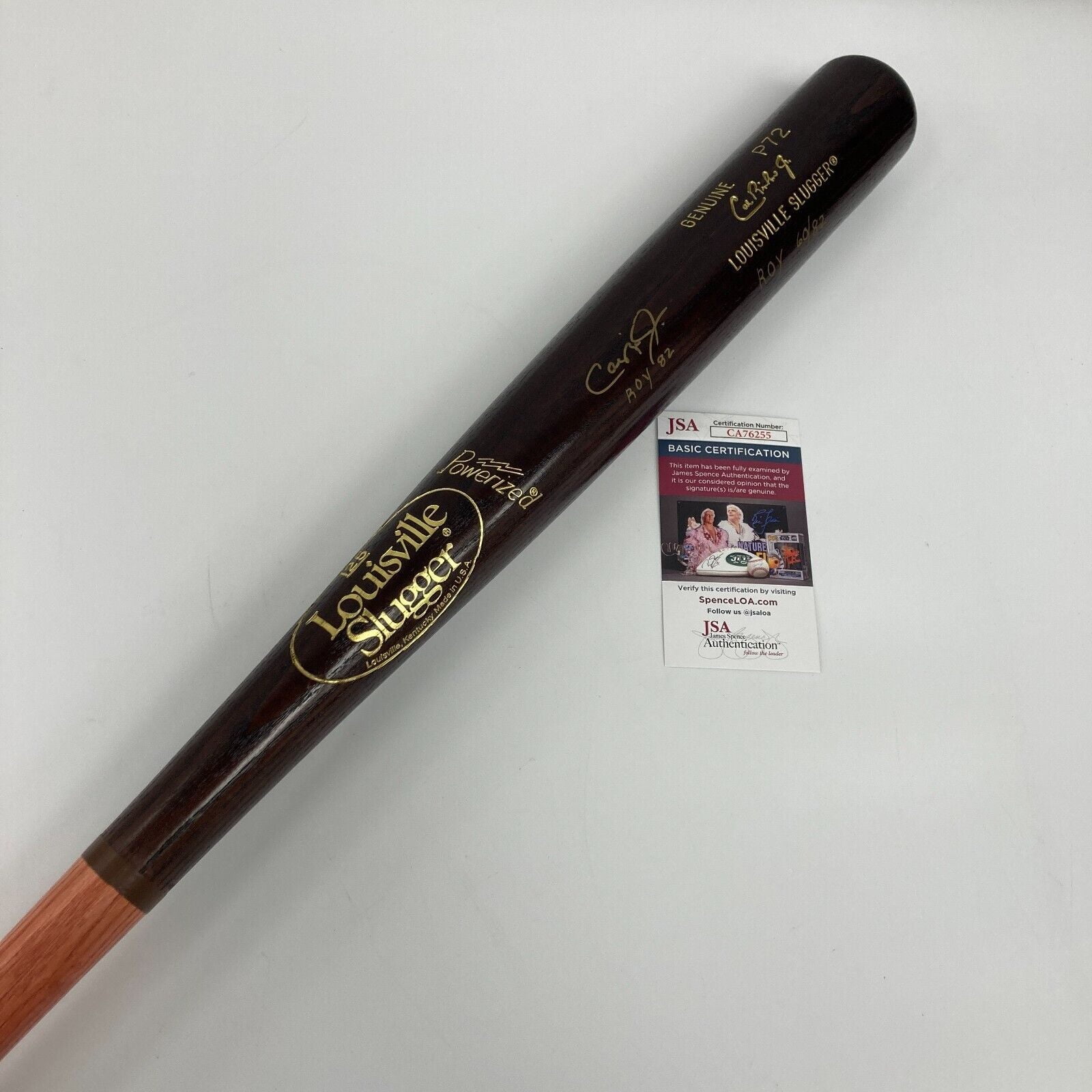 Cal Ripken Jr. 1982 Rookie Of The Year Signed Game Model Baseball Bat ...