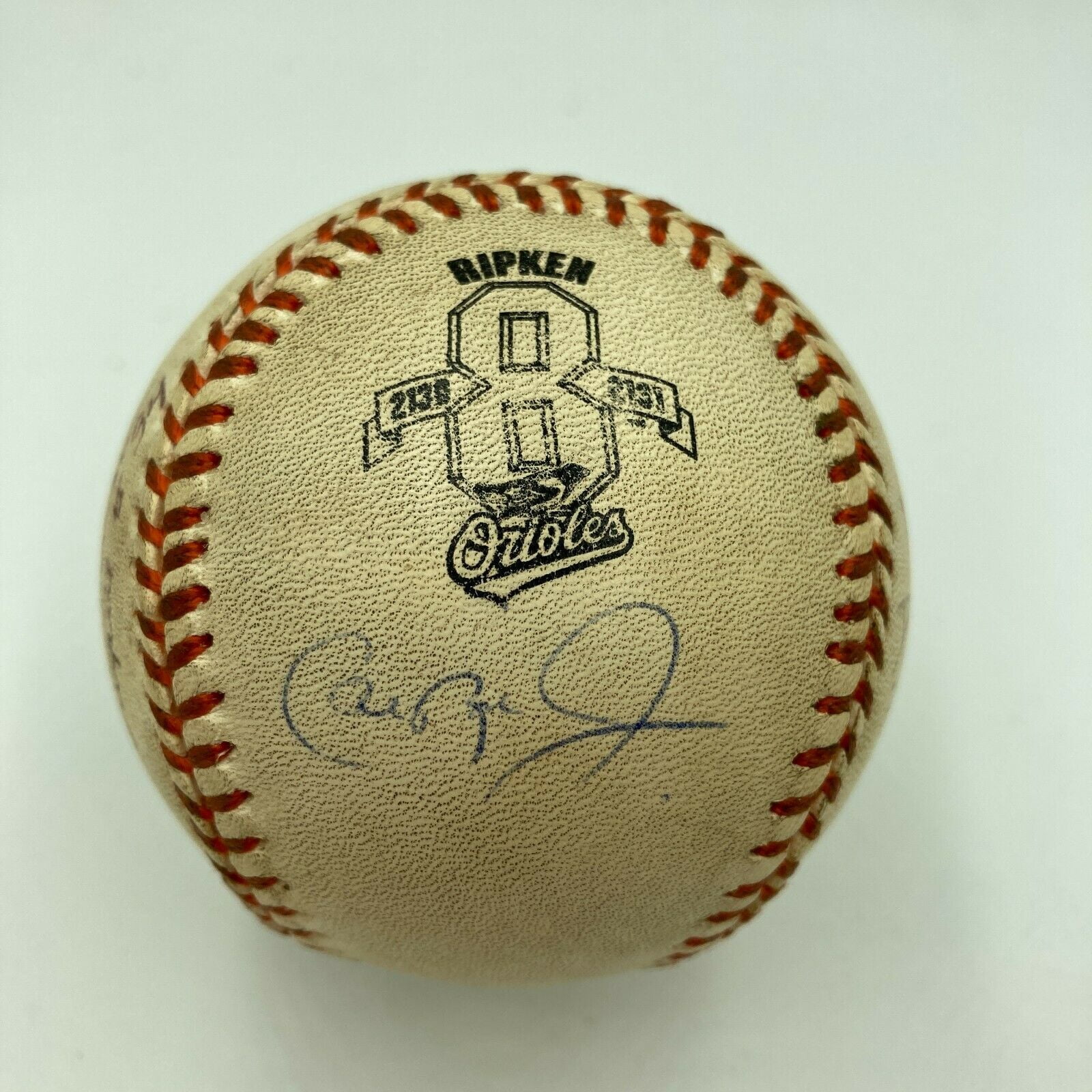 Cal Ripken Jr. 2131 Game Used Signed Baseball Record Breaking Streak ...