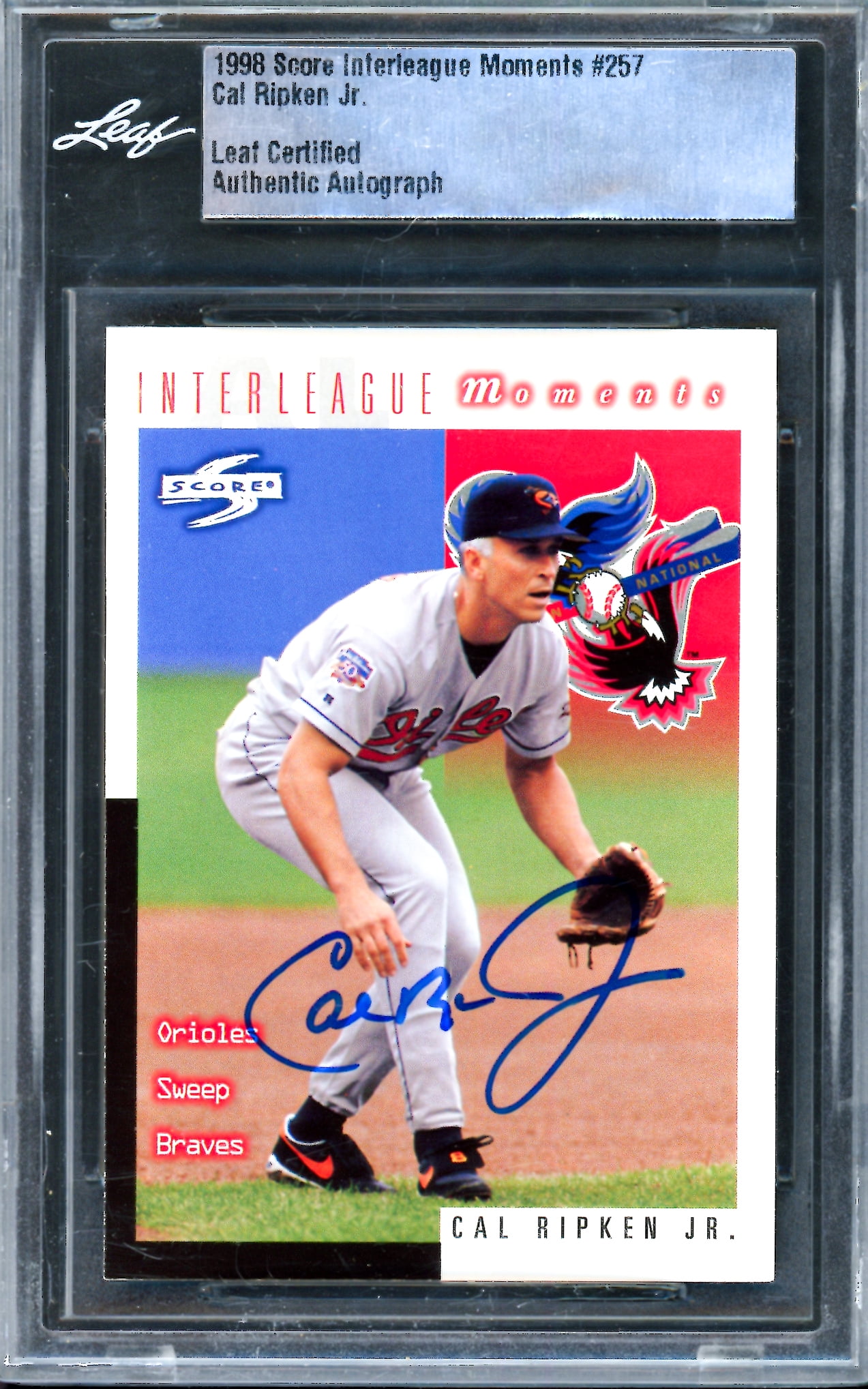 Cal Ripken Jr. Autographed 1998 Score Interleague Moments Card #257 ...