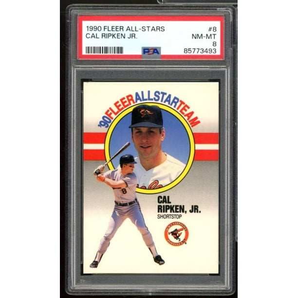 Cal Ripken Jr. Card 1990 Fleer All-Stars #8 PSA 8 - Walmart Business ...