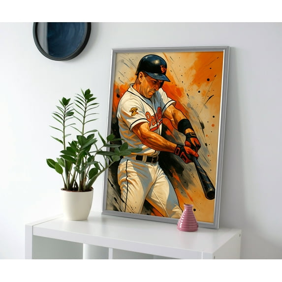 Cal Ripken Jr Hitting Poster or Canvas Wall Art - Walmart.com