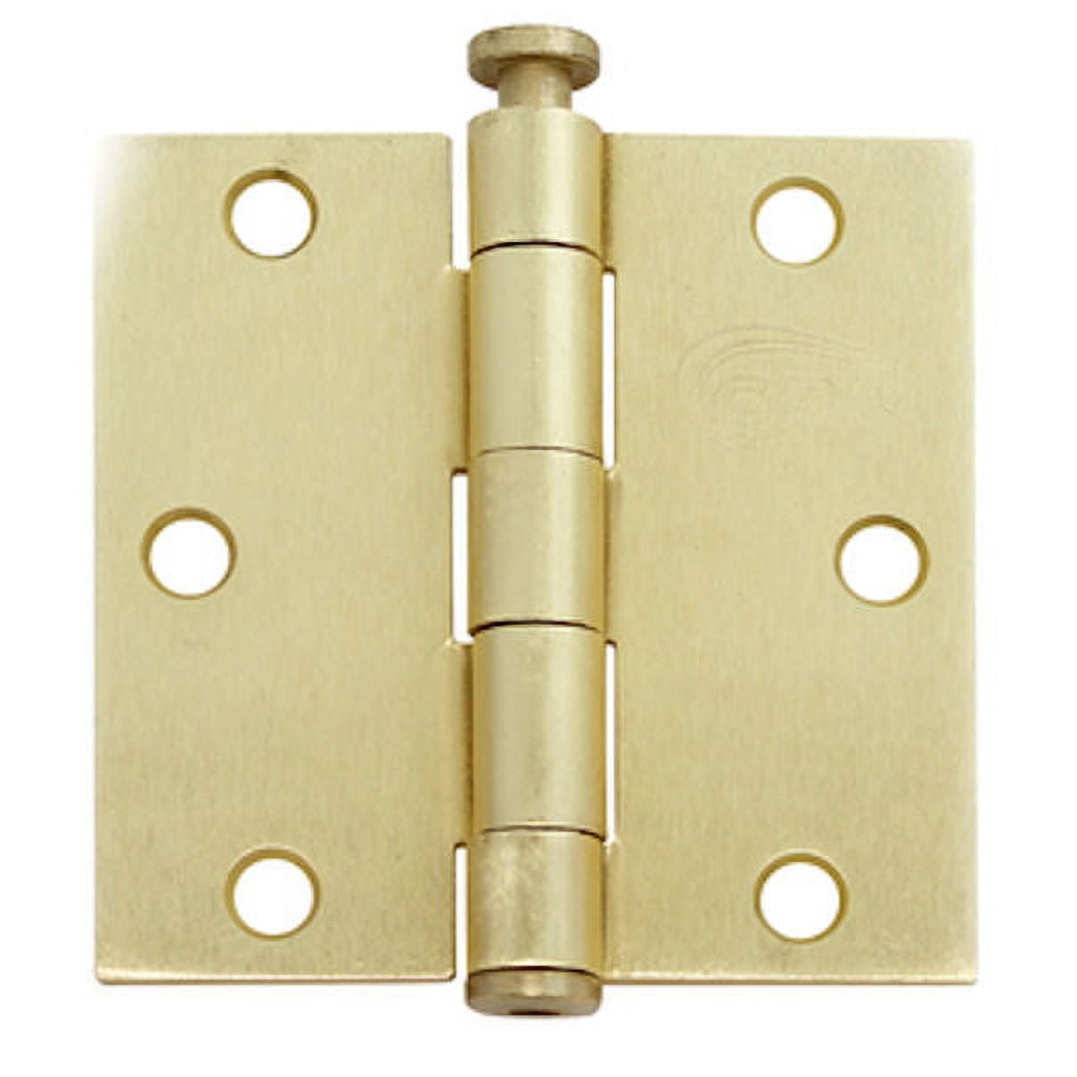 Cal-Royal 3-1/2 in. Full Mortise Plain Bearing Hinge in Satin Brass,2 ...