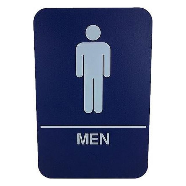 Cal Royal Men Restroom Sign, 6" x 9" - Walmart.com