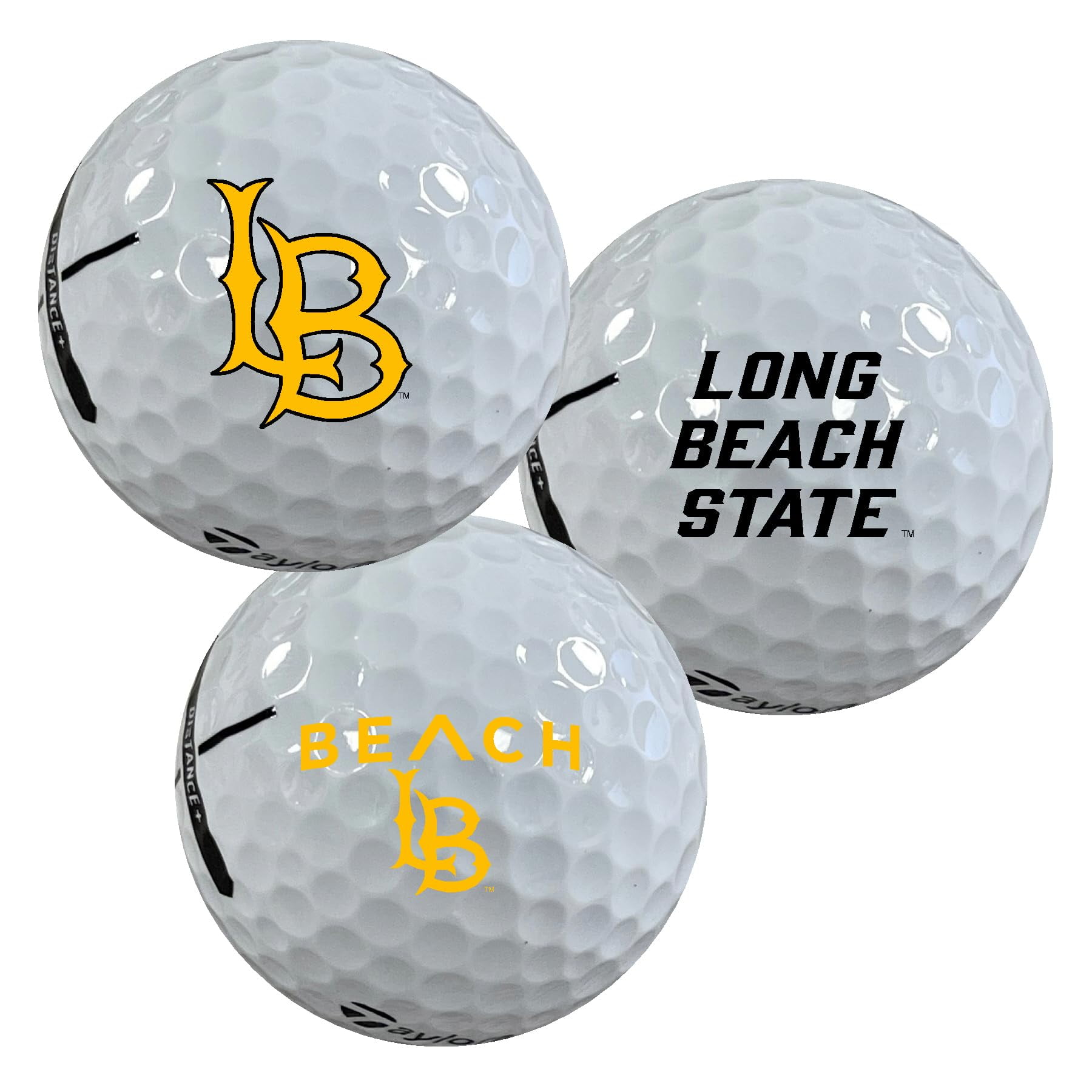 Cal State Long Beach Wave Logo Edition Taylormade Distance+ Golf Balls ...