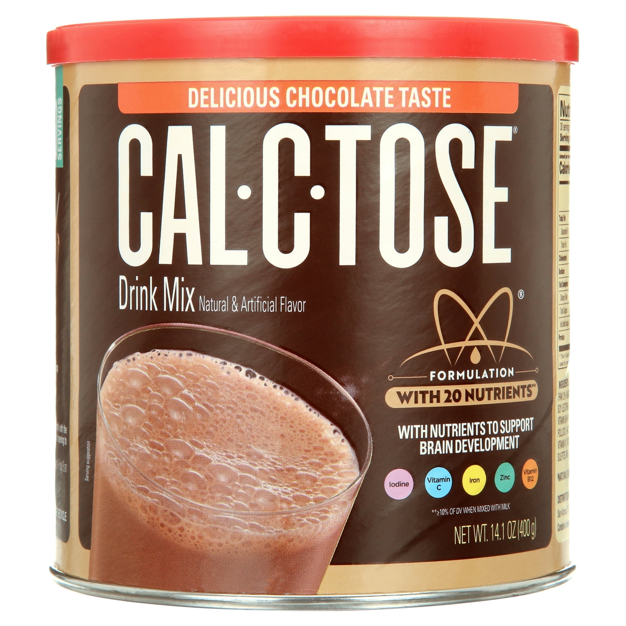 Cal-c-tose Drink Mix, Chocolate, 14.1 Oz, 1 Count - Walmart.com
