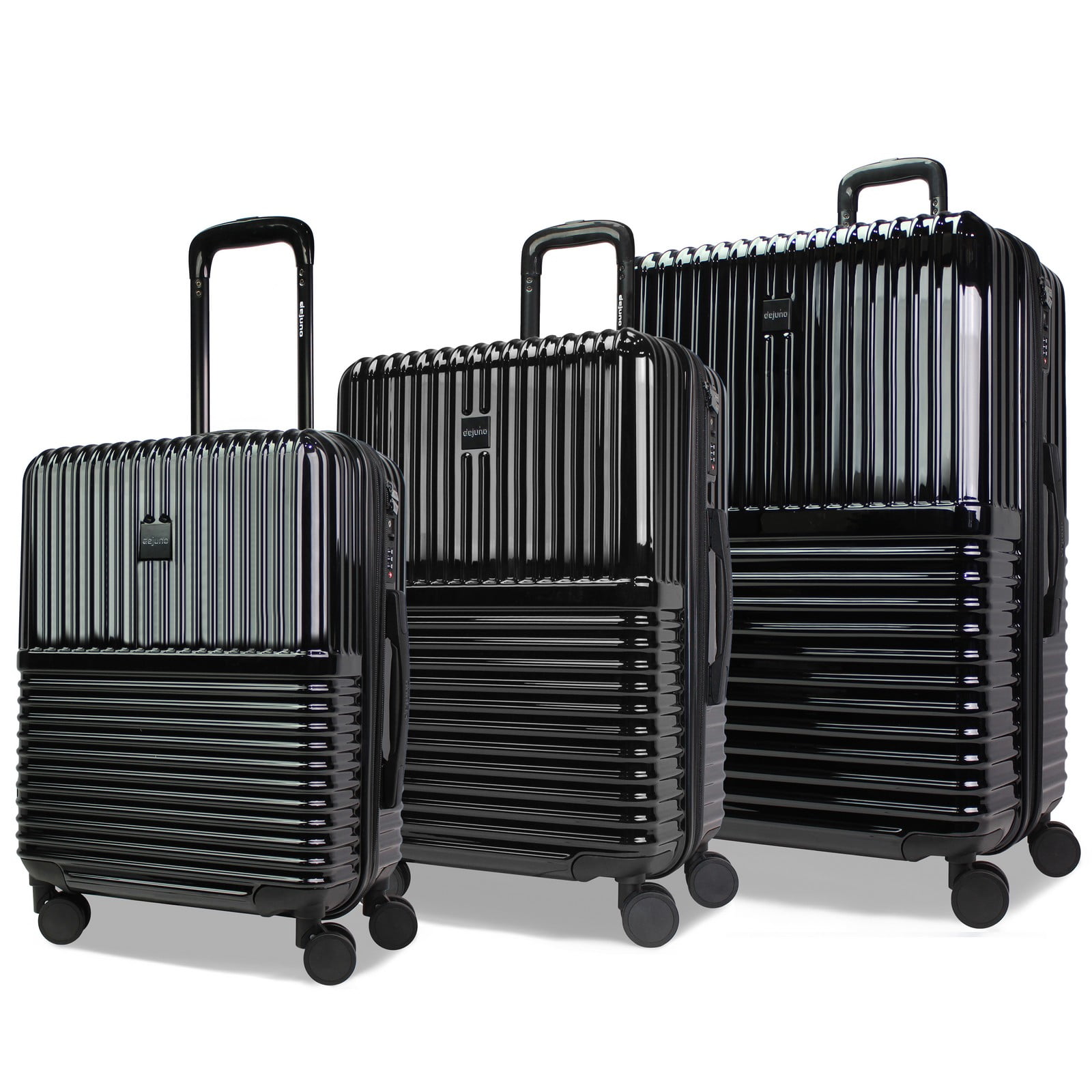 CalBags Dejuno Tonal 3-Piece Polycarbonate Lightweight Hardside Expandable Spinner Luggage Set ...