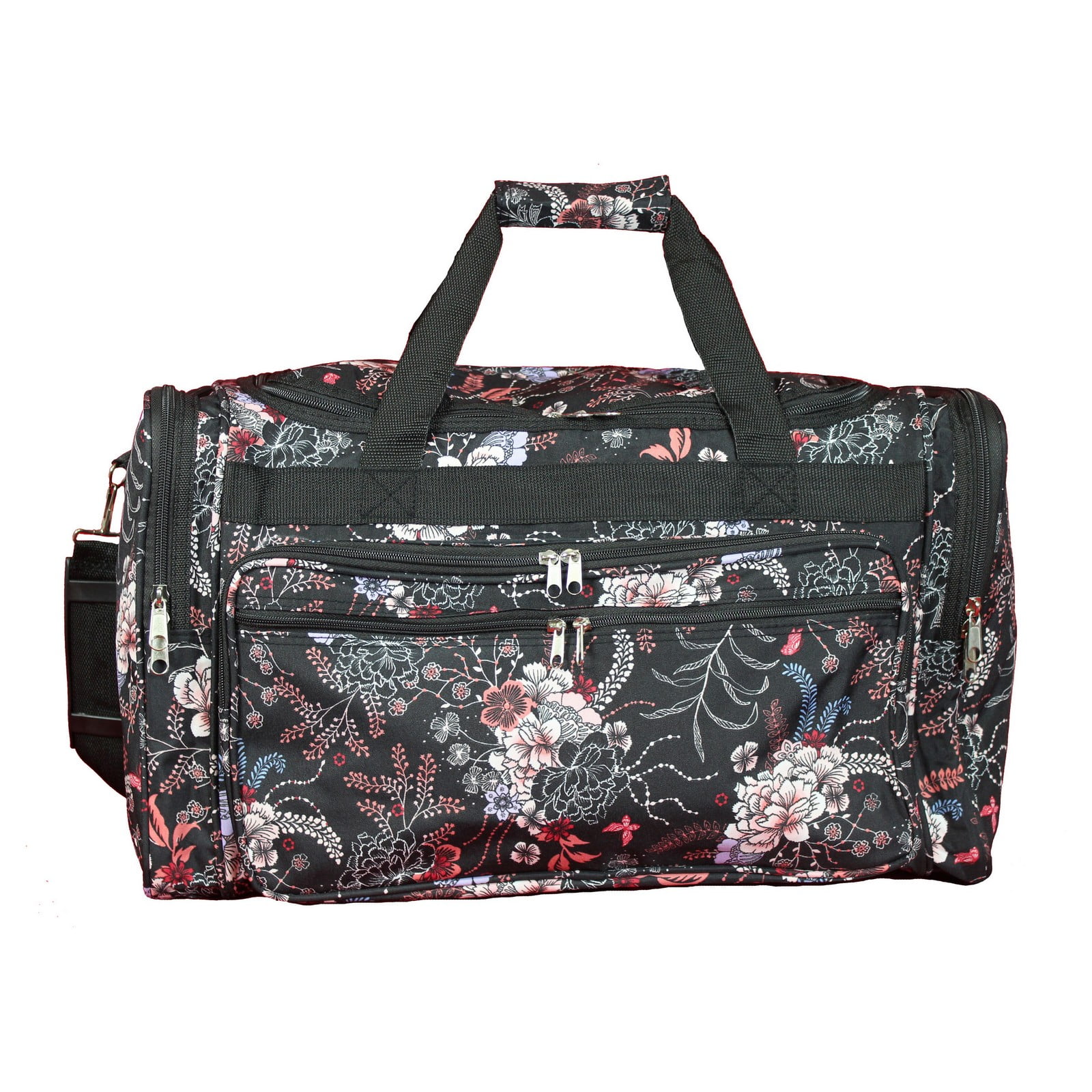 CalBags Floral Prints 22-Inch Carry-On Duffle Bag with Adjustable ...