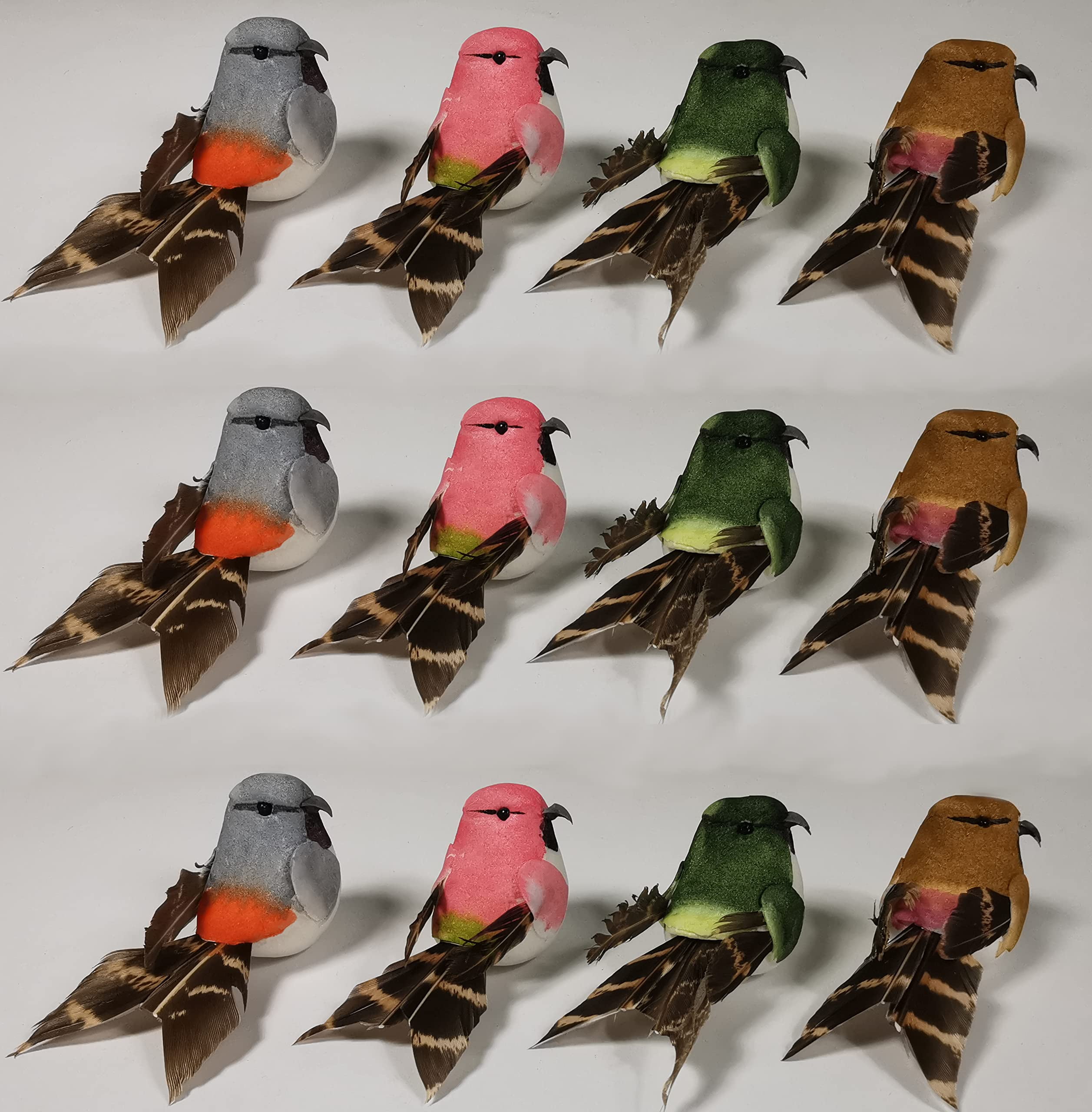 CalCastle Craft 12 Pc Set of Mushroom Bird Decorations Craft Home and ...